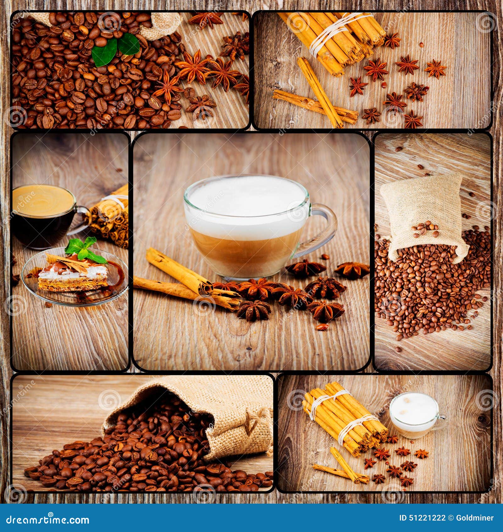 Coffee theme set stock photo. Image of closeup, life - 51221222