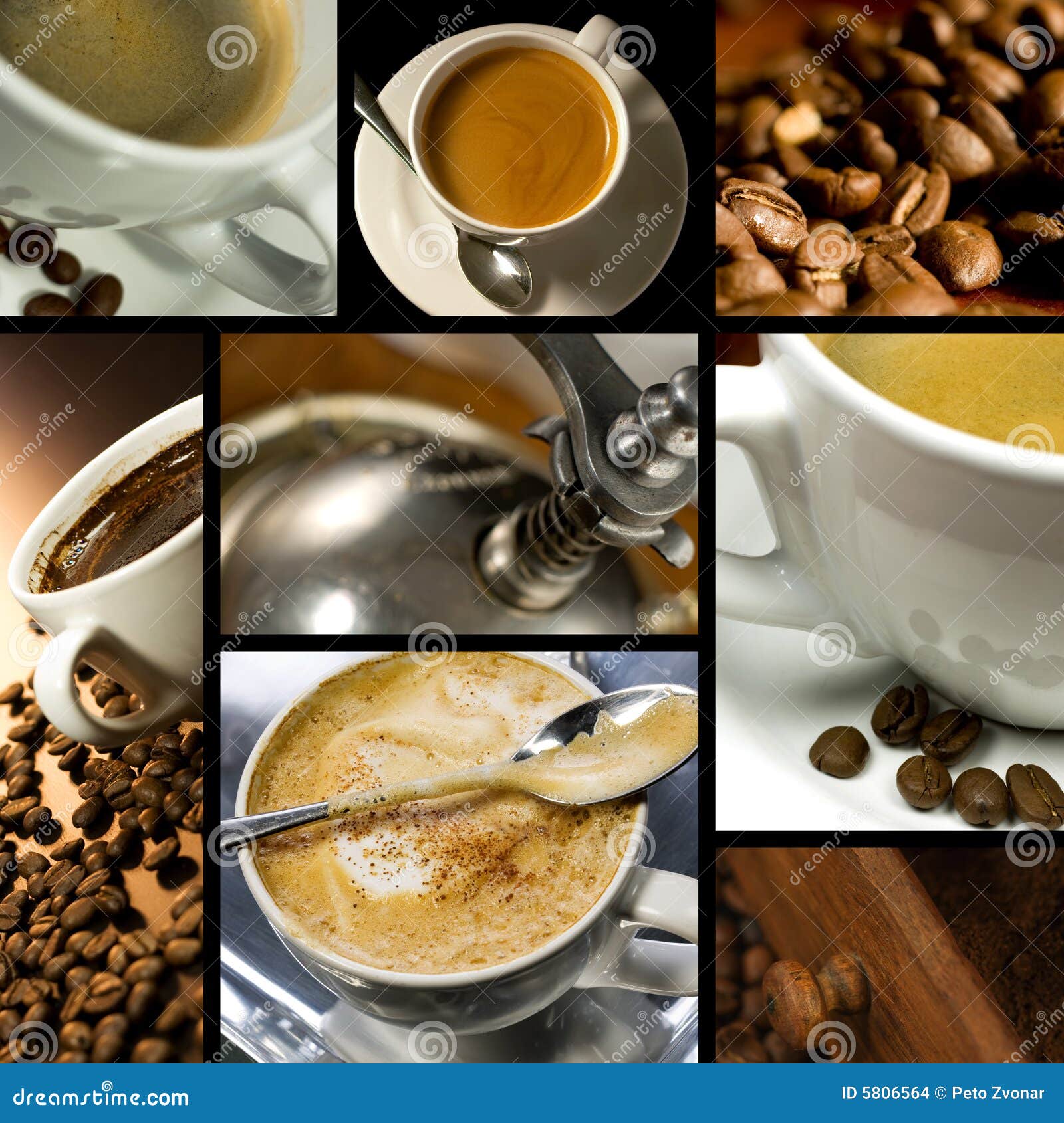 Coffee themed collage stock photo. Image of crop, bean - 5806564
