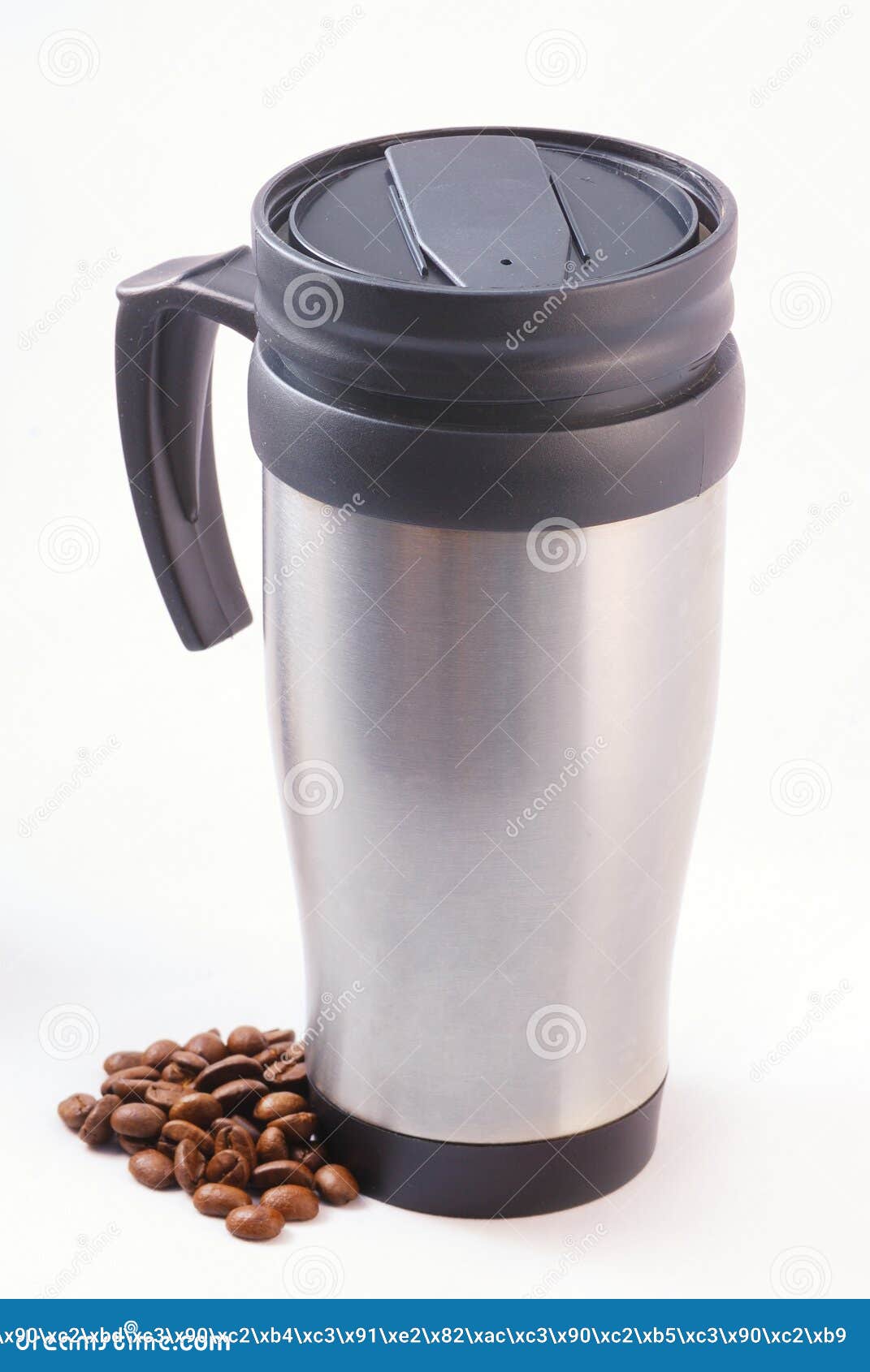 Coffee thermos mug stock image. Image of steel, coffeecup - 12638947