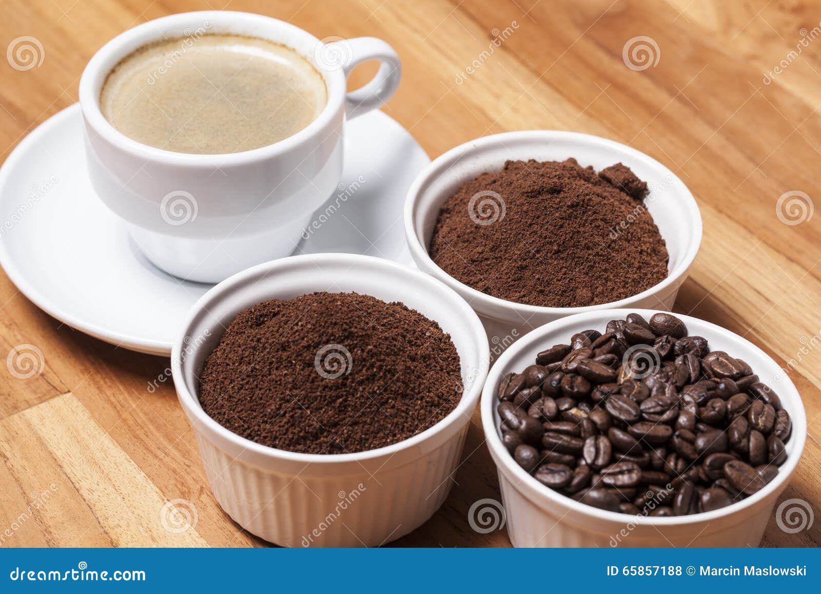 Coffee in three types stock photo. Image of caffeine - 65857188