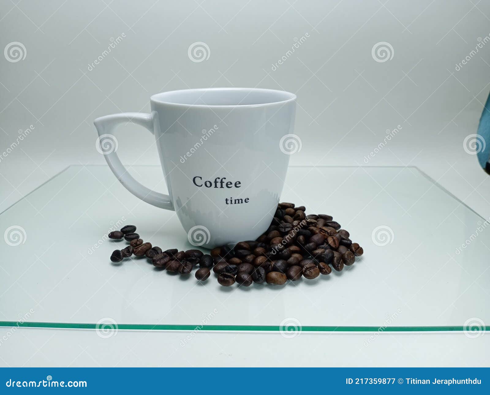 Coffee tim in white cup stock image. Image of food, ceramic - 217359877