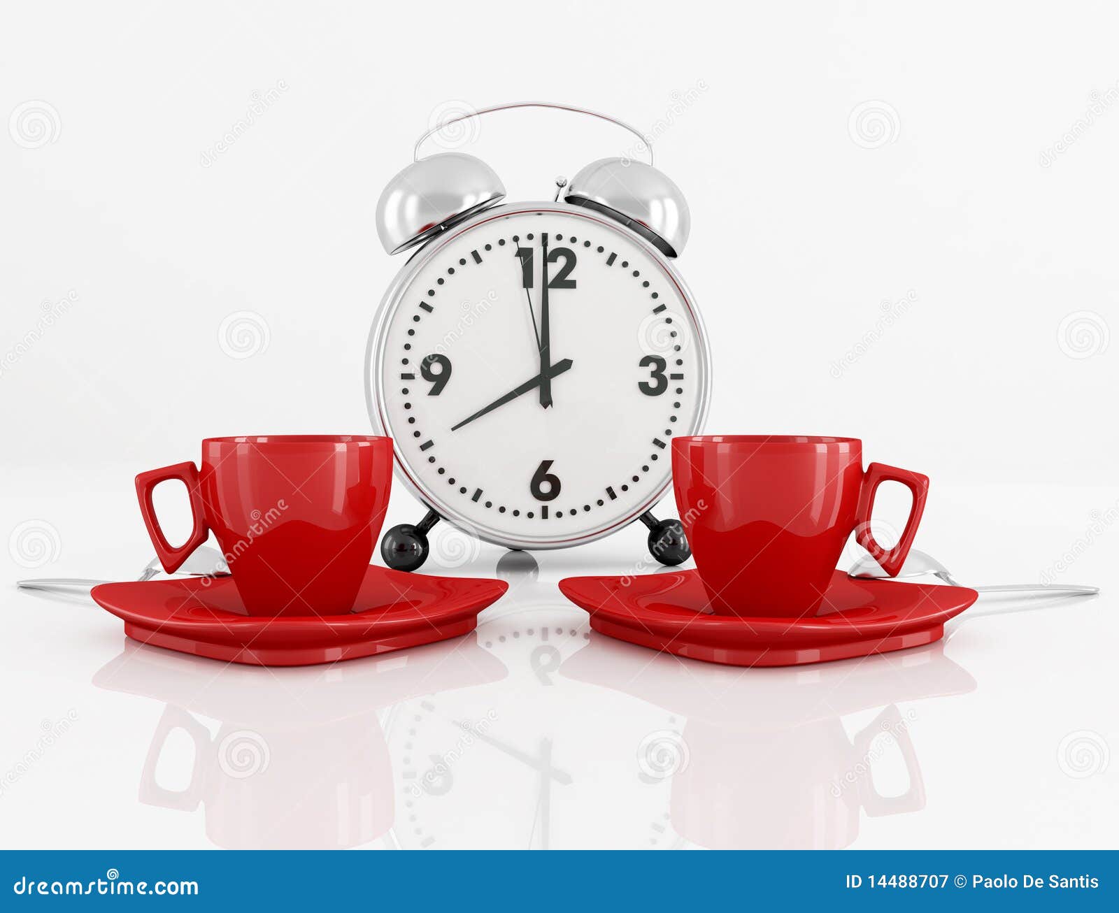 Coffee time stock illustration. Illustration of alarm - 14488707
