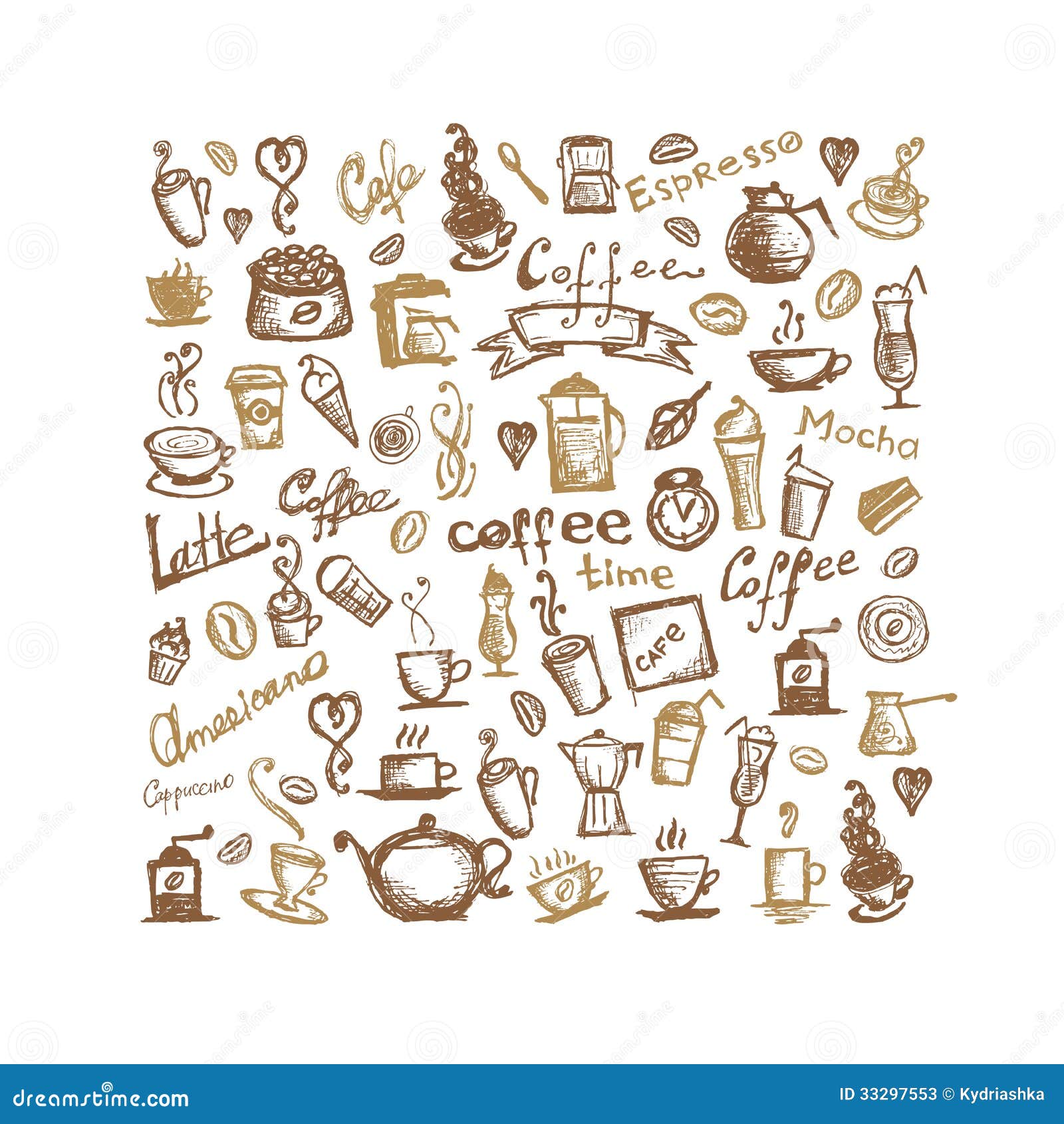 Coffee Time, Background for Your Design Stock Vector - Illustration of ...