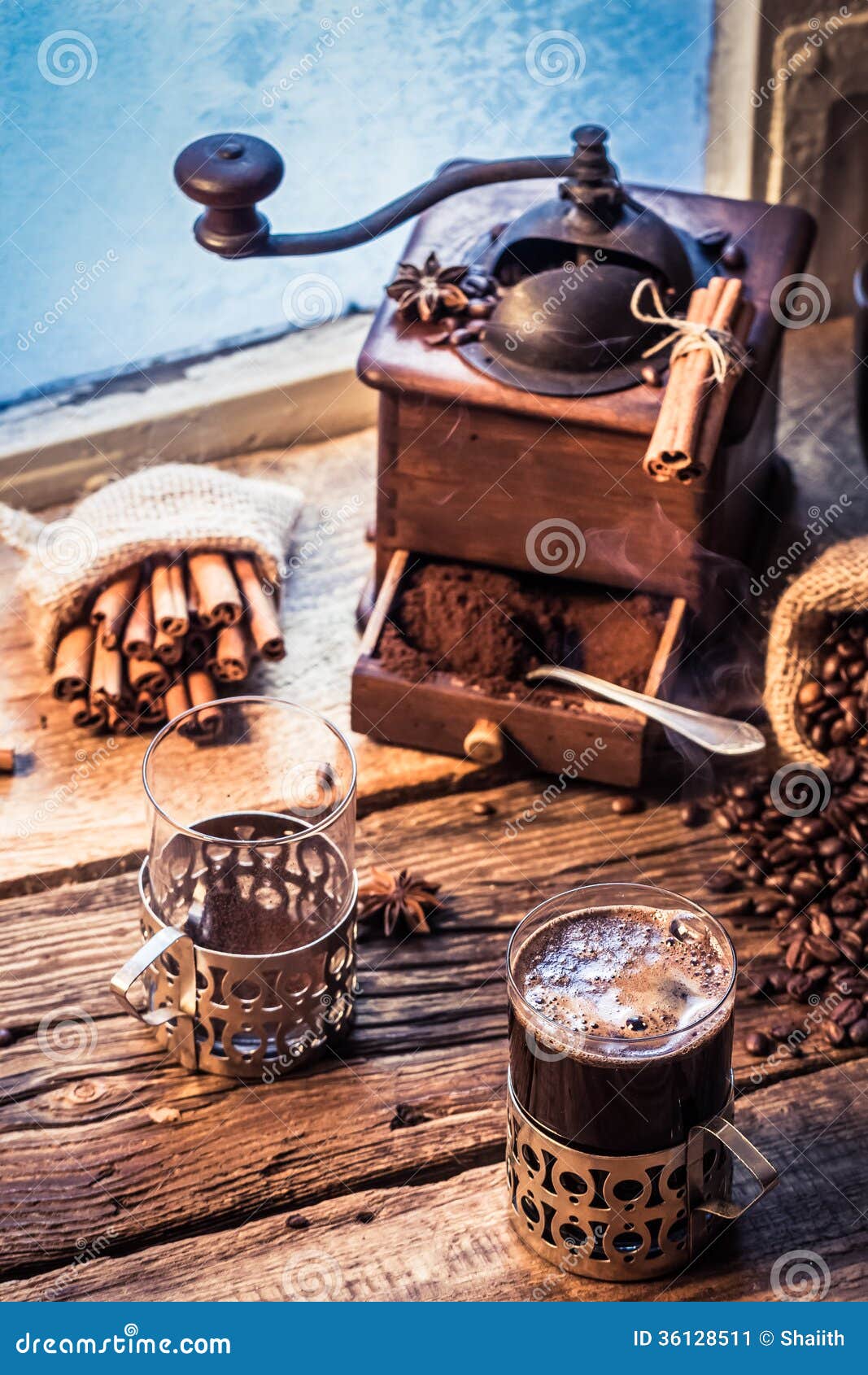 Coffee Time in a Cold Winter Day Stock Image - Image of coffee, climate ...