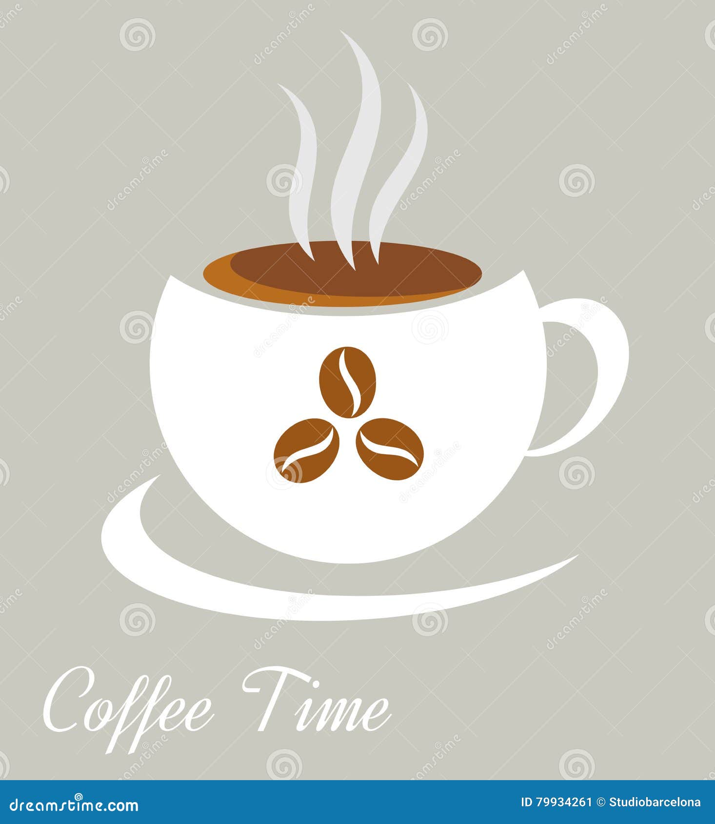 Coffee time cup stock vector. Illustration of graphic - 79934261