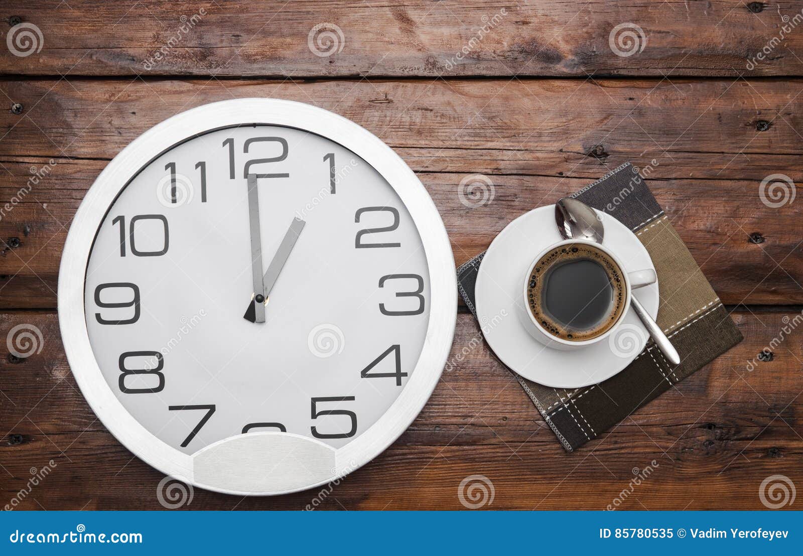 Coffee time stock image. Image of clock, business, metall - 85780535