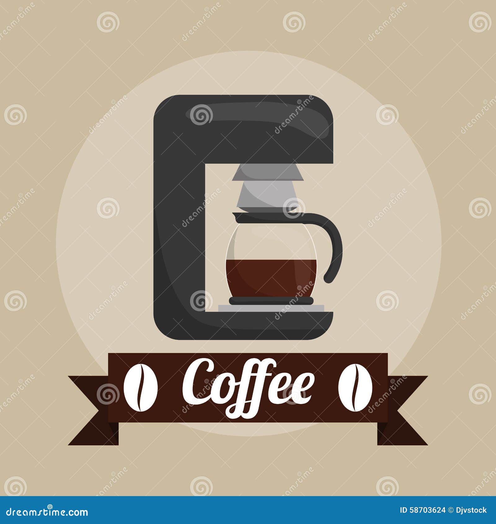 Coffee time design. stock vector. Illustration of caffeine - 58703624
