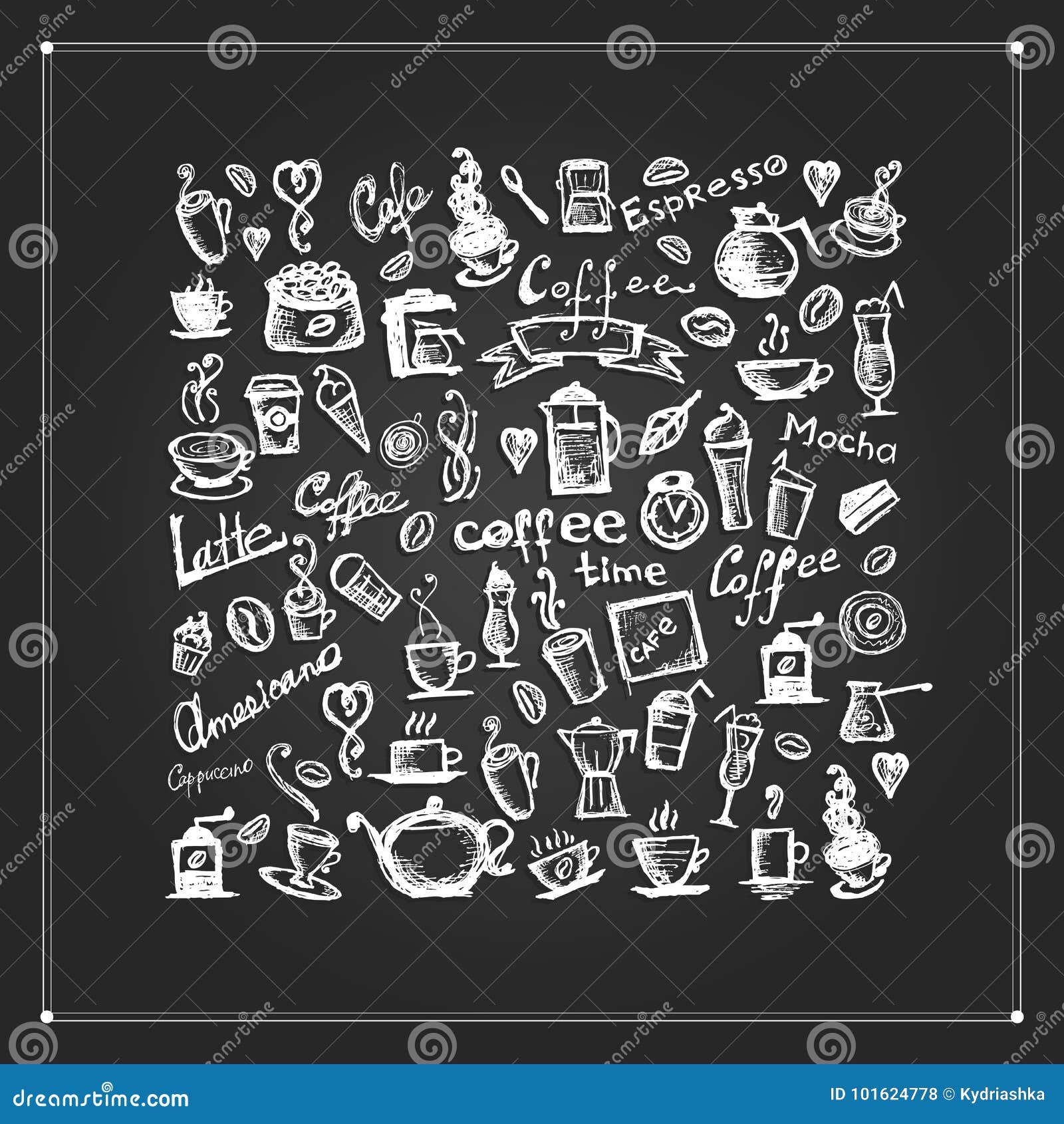 Coffee Time, Frame for Your Design Stock Vector - Illustration of break ...
