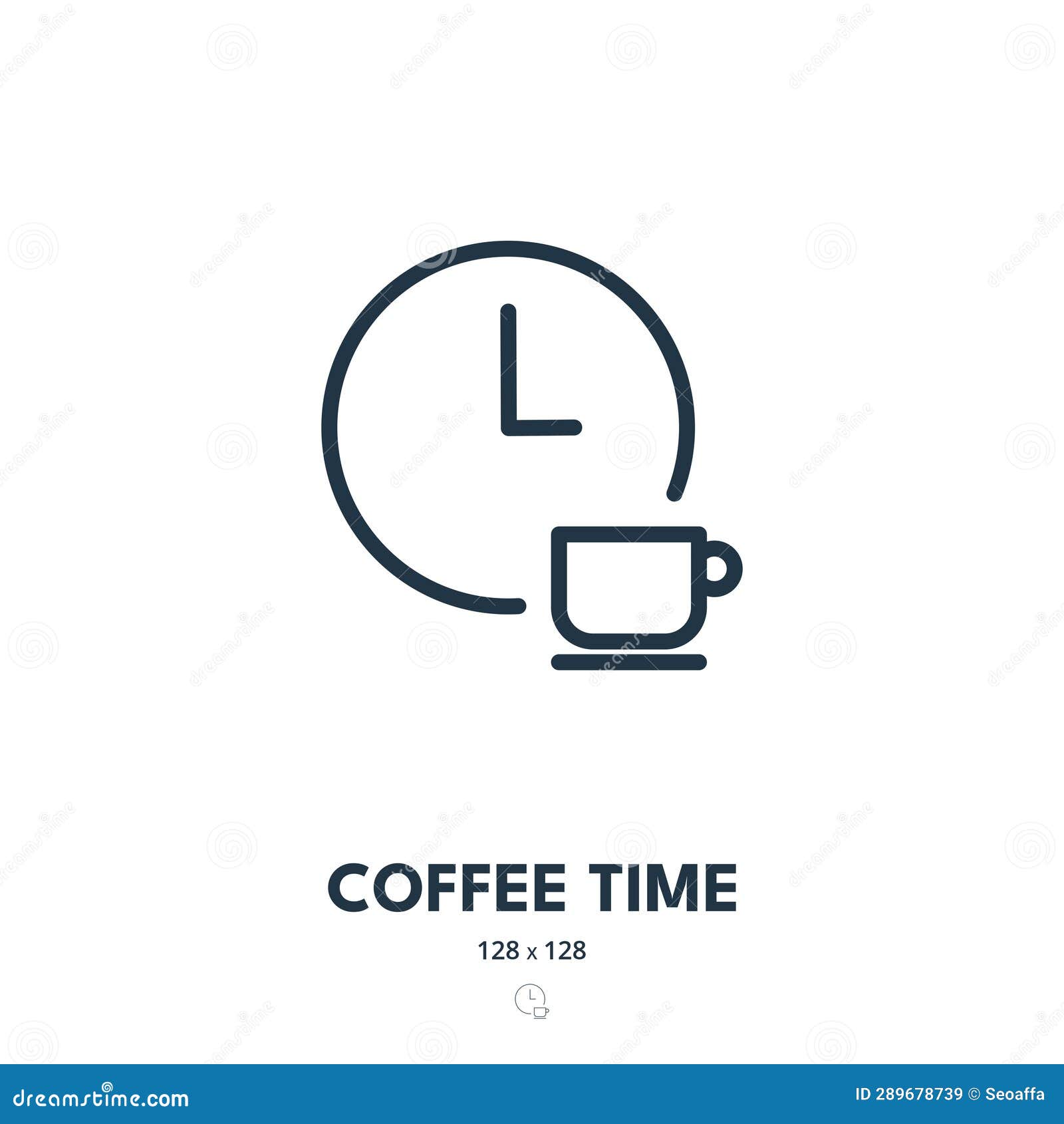Coffee Time Icon. Coffee Break, Take a Break, Rest. Editable Stroke ...