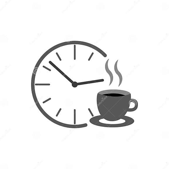 Coffee Time Icon, Tea Time , Thin Linear Symbol. Vector Illustration ...