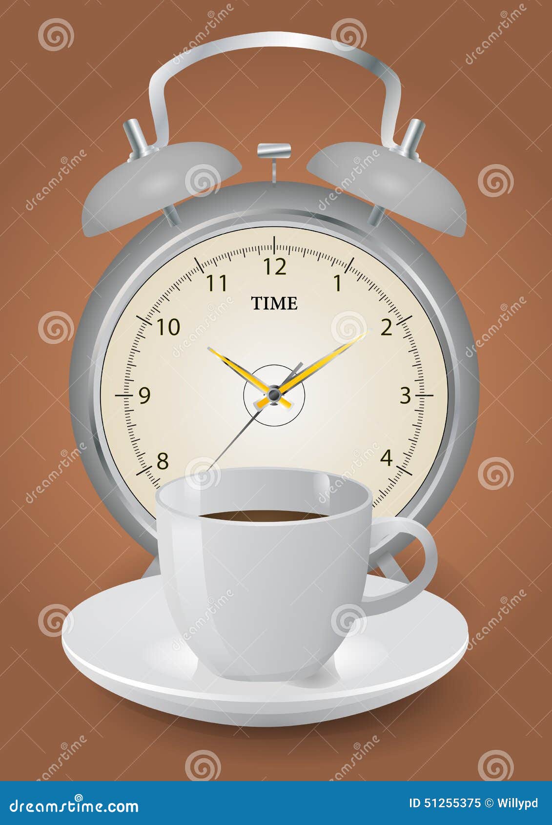 Coffee time stock illustration. Illustration of foam - 51255375