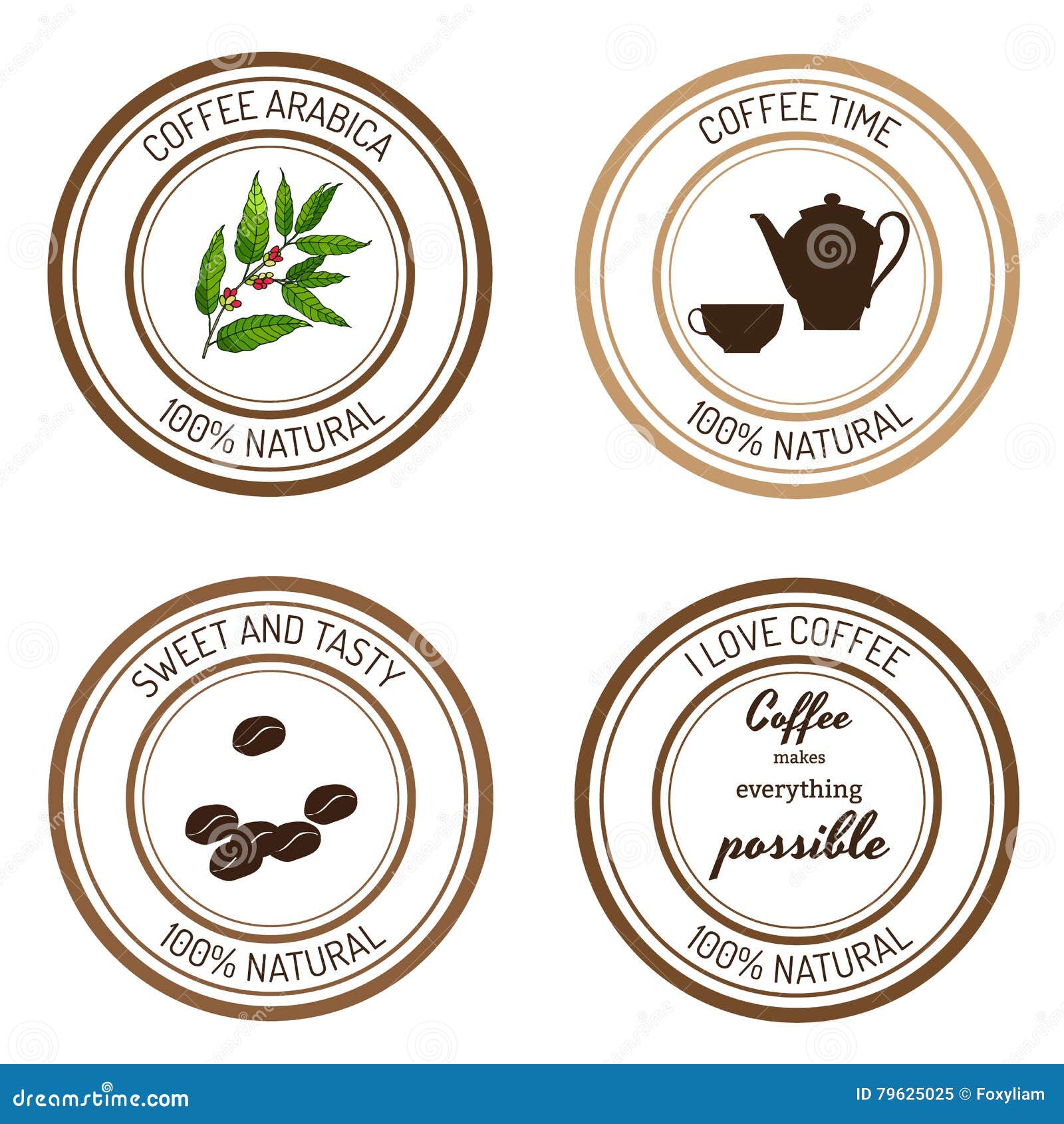 Coffee time labels stock vector. Illustration of banner - 79625025