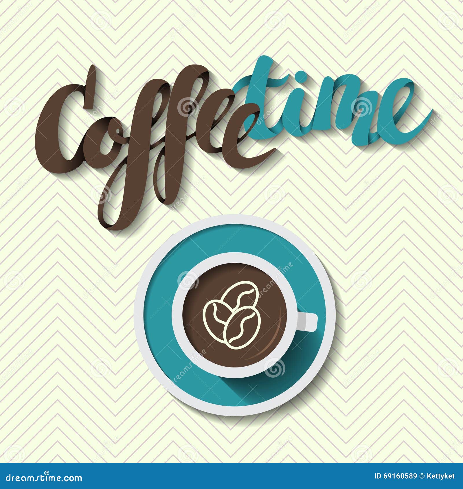 Coffee Time, Lettering Calligraphy. Vector Illustration Stock Vector ...