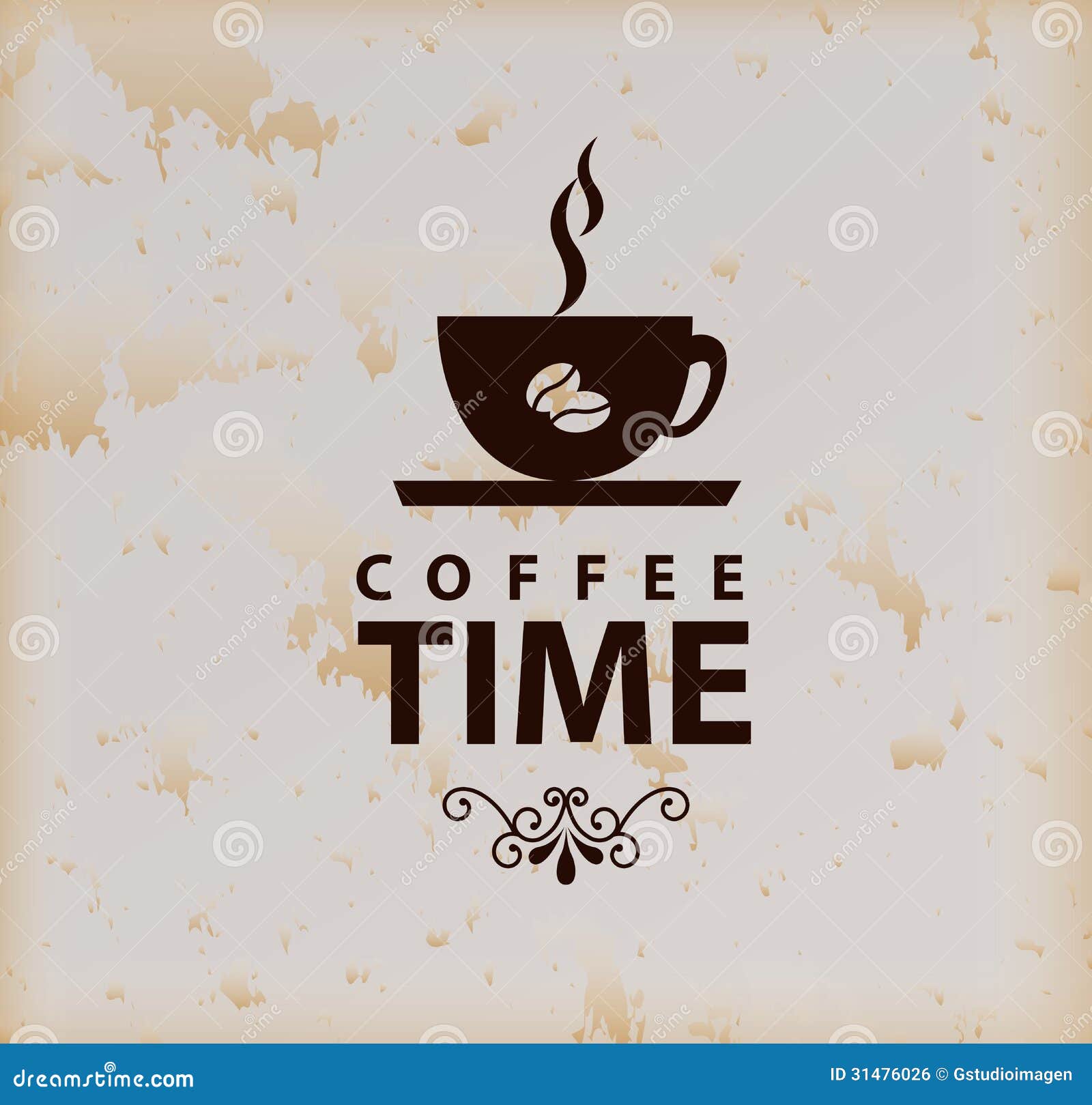 Coffee Time Poster With Cool Design Cartoon Vector | CartoonDealer.com ...