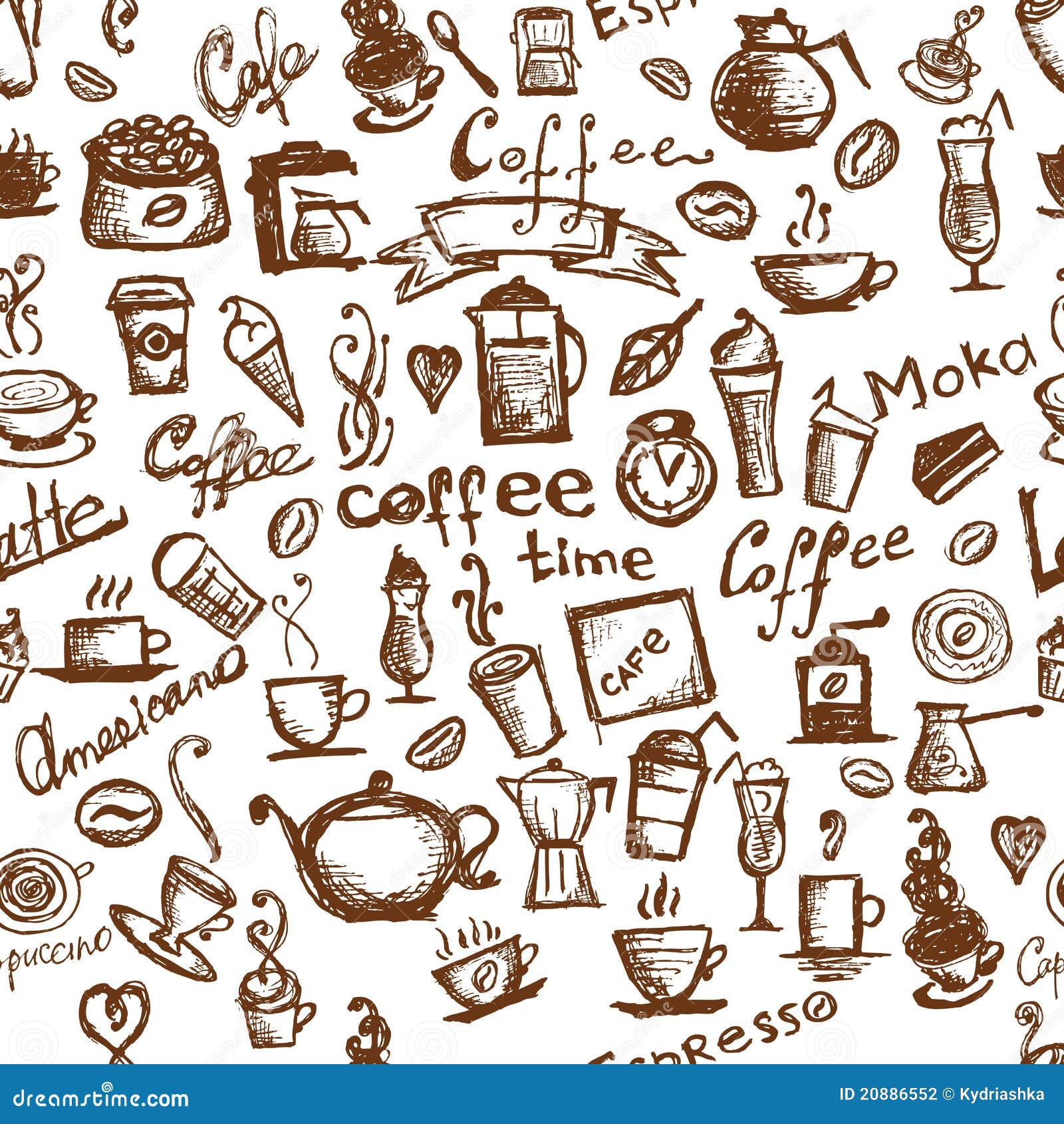 Coffee Time Vector Poster With Lettering And Mug | CartoonDealer.com ...