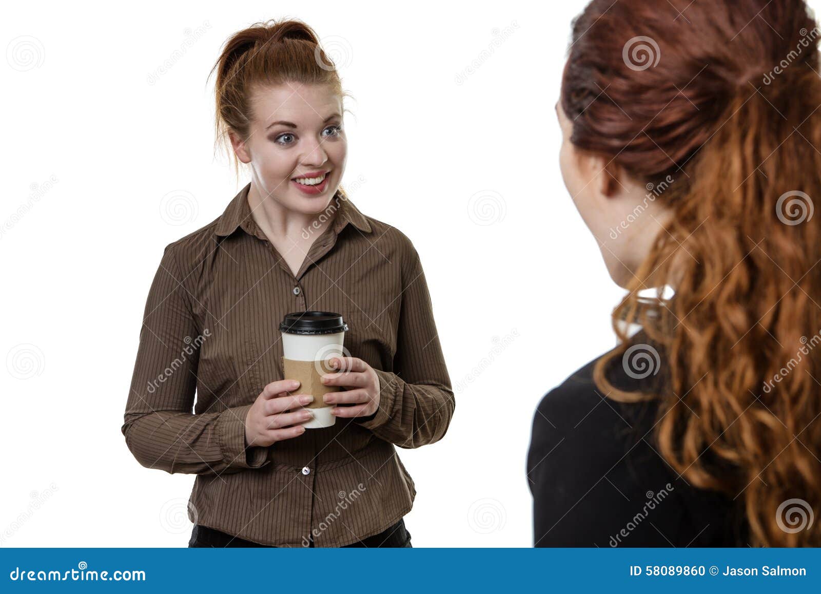 Coffee time stock photo. Image of smiling, women, communication - 58089860