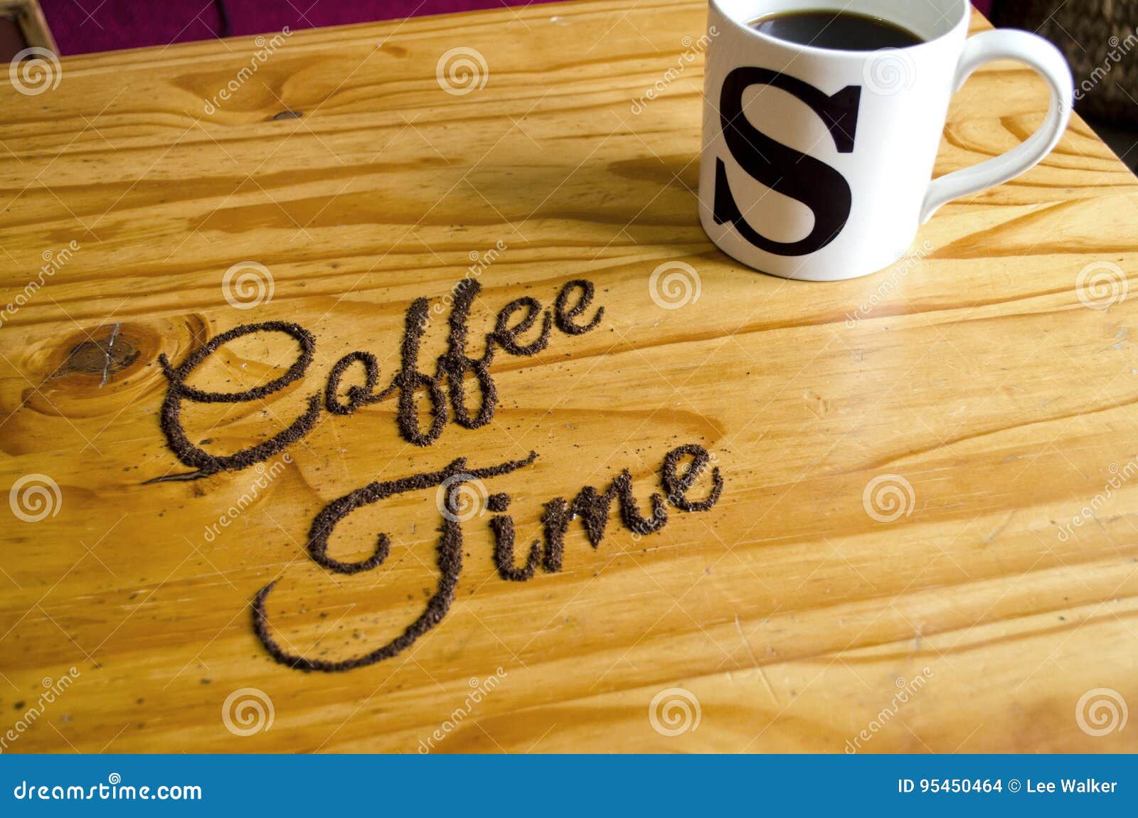 Coffee Time Typography Design Stock Photo - Image of creative, writing ...