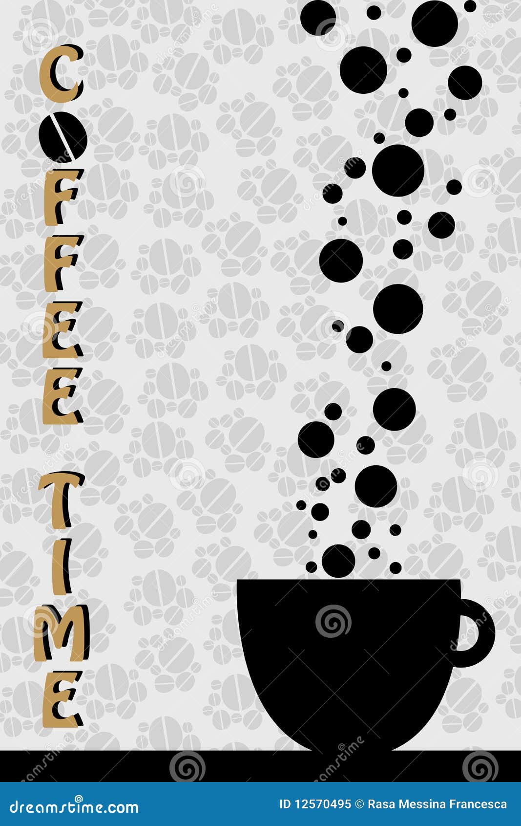 Coffee Time Vector Poster With Lettering And Mug | CartoonDealer.com ...