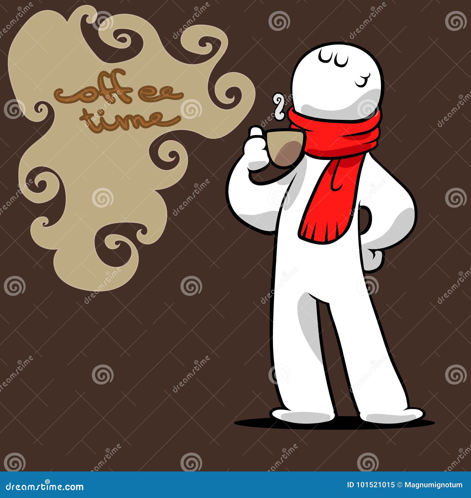 Coffee Time Vector Illustration Stock Vector - Illustration of coffee ...