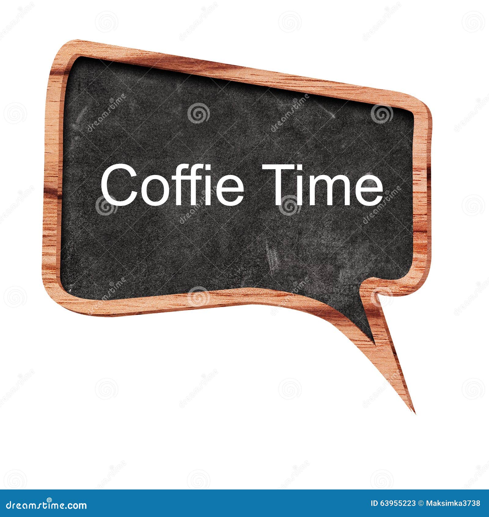 Coffee Time Word Concept on Speech Bubbles from Wood on White ...