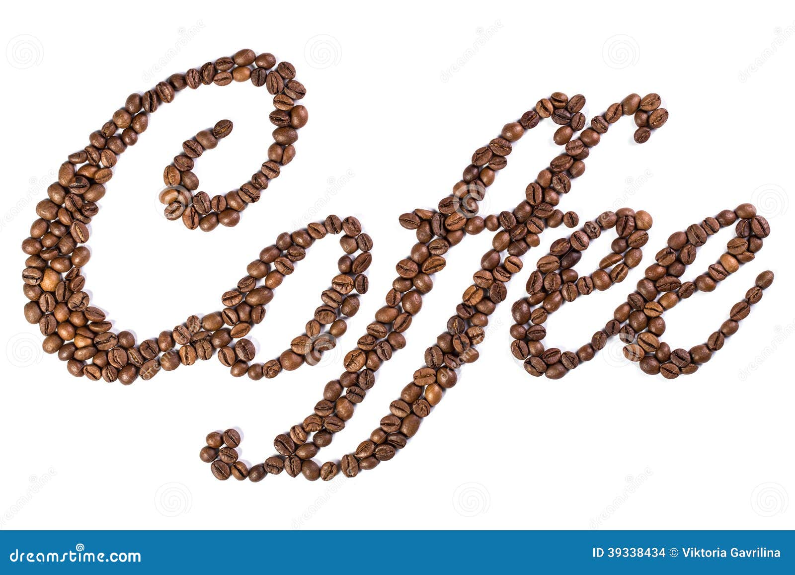 Coffee Title Made from Roasted Coffee Beans Stock Photo - Image of ...