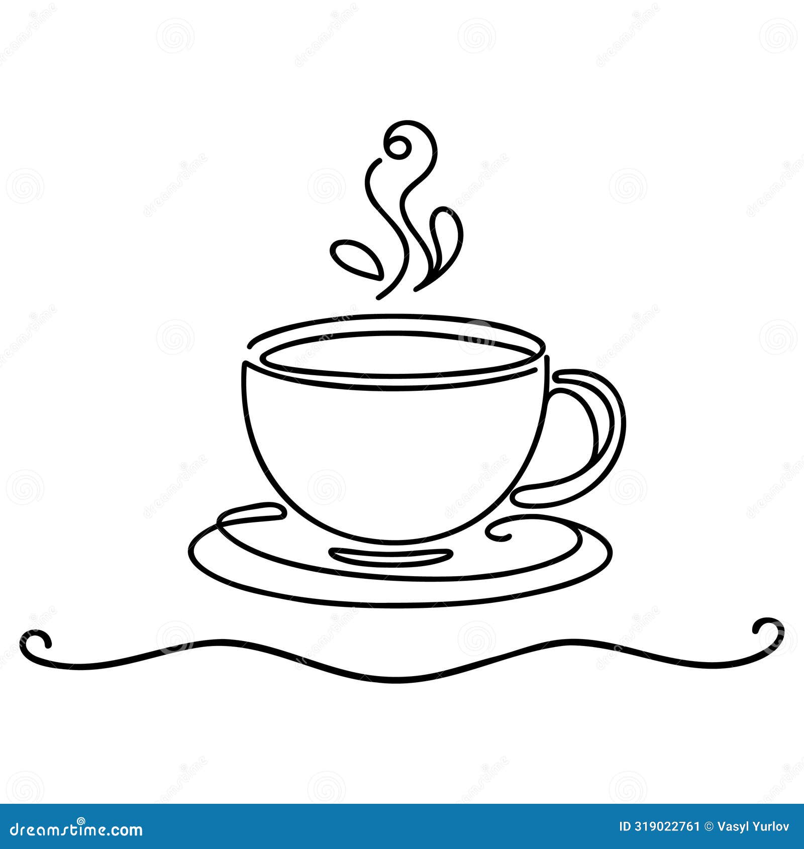 Coffee To Go. Cup of Coffee Continuous One Line Drawing Stock Vector ...