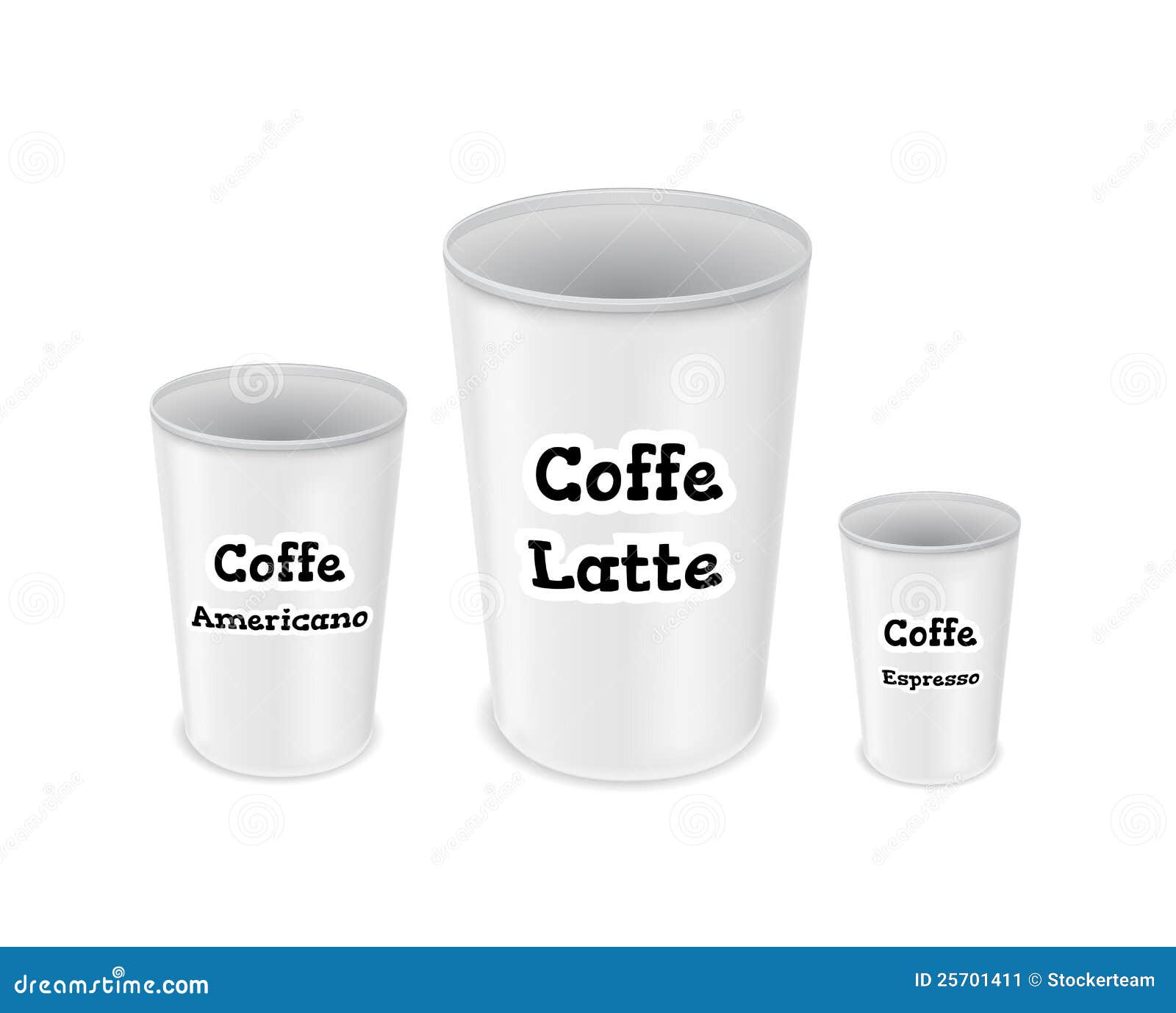 Coffee to go cup set stock illustration. Illustration of beverage ...