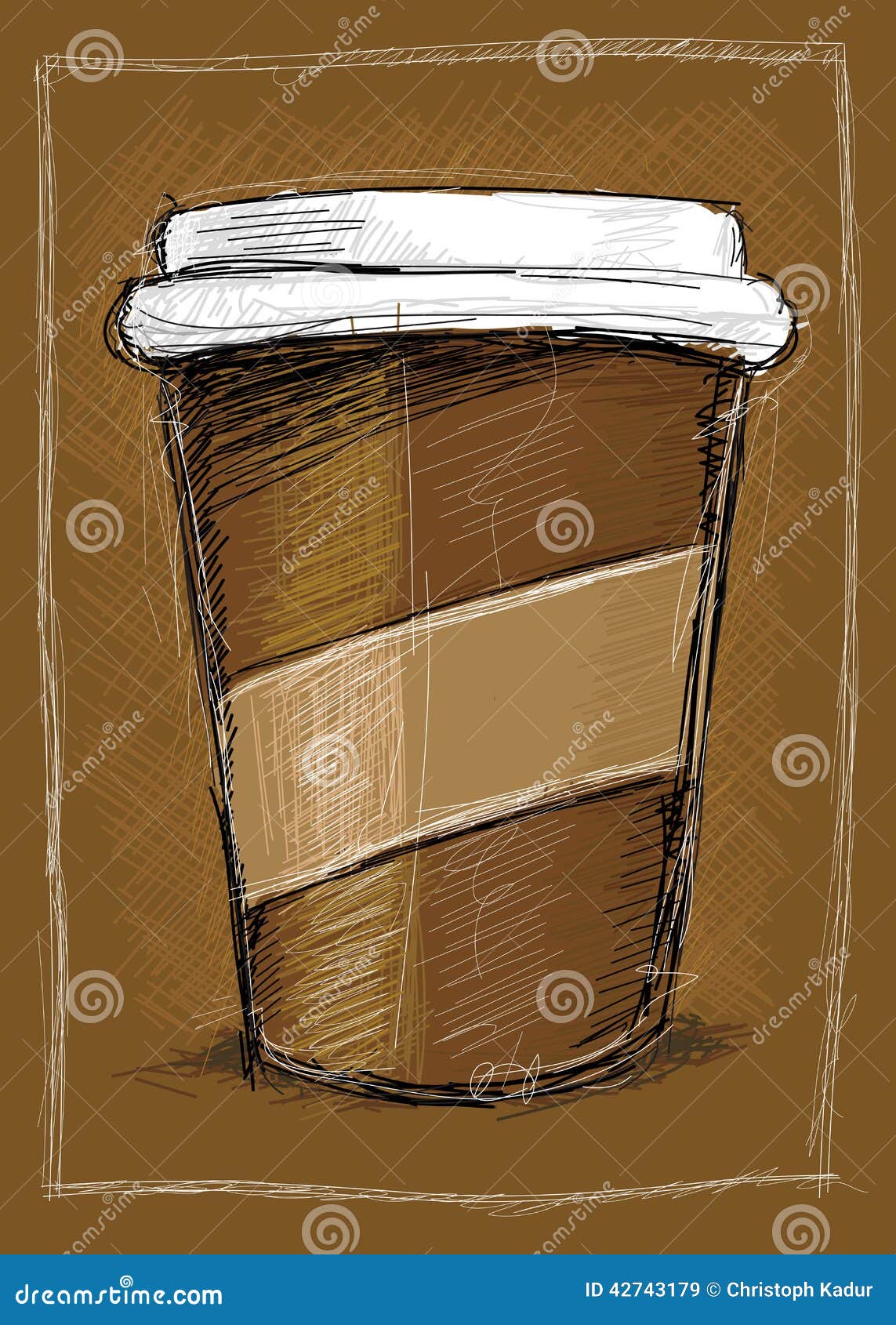 Coffee to go stock illustration. Illustration of painted - 42743179