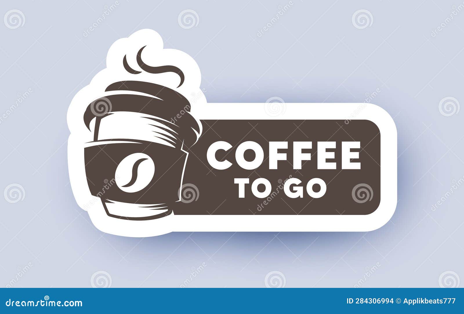 Coffee To Go Logo, Emblem, Label Stock Vector - Illustration of sticker ...