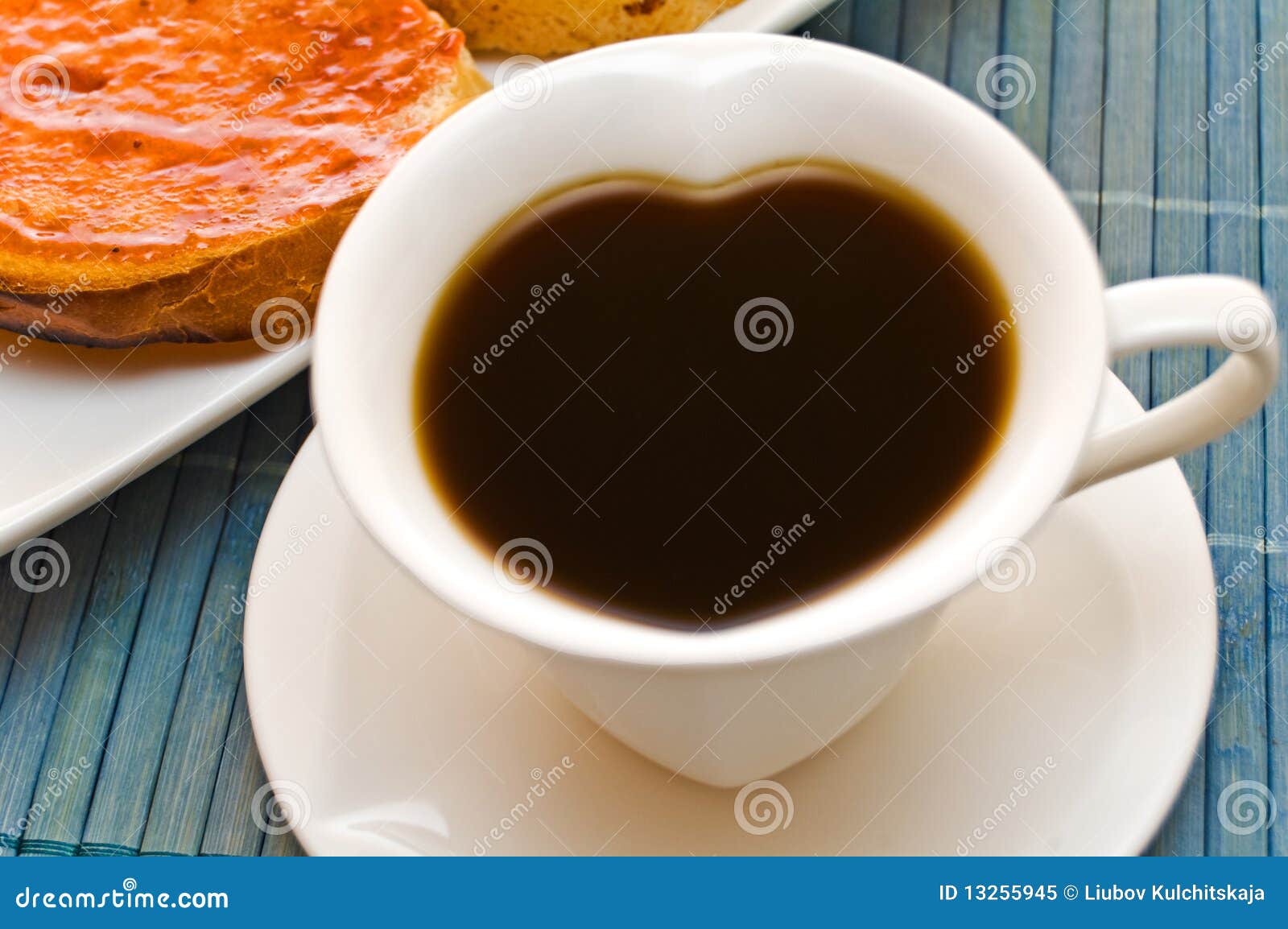 Coffee and toast. stock image. Image of flavor, dark - 13255945