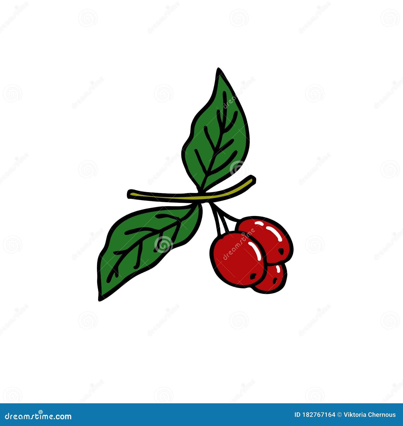 Coffee tree doodle icon stock illustration. Illustration of icon ...