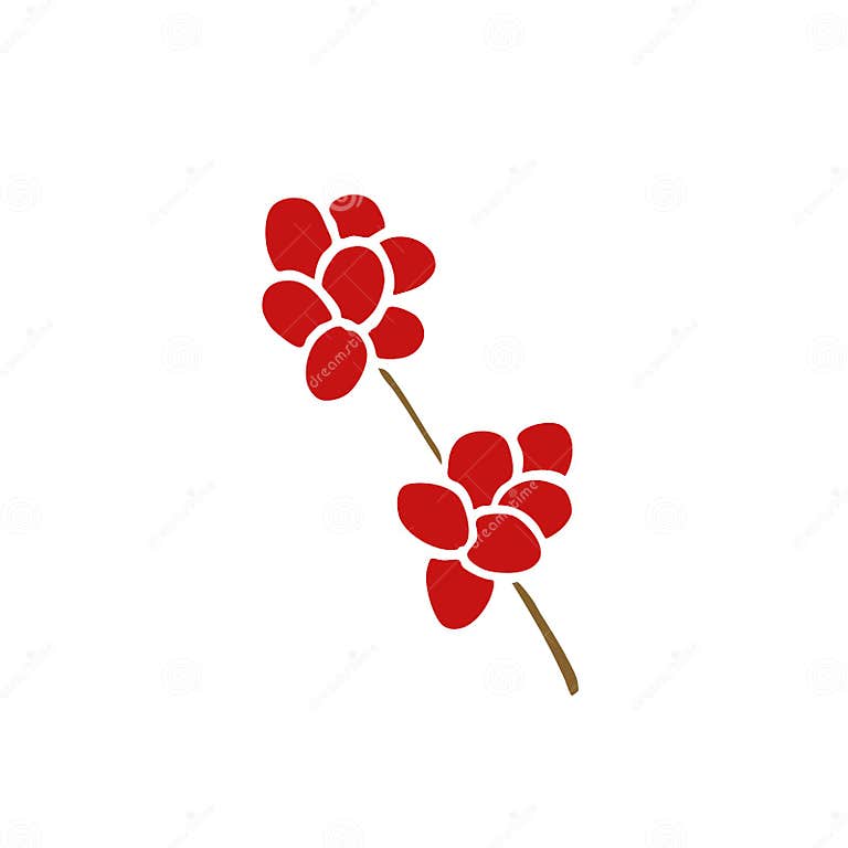 Coffee tree doodle icon stock illustration. Illustration of berry ...