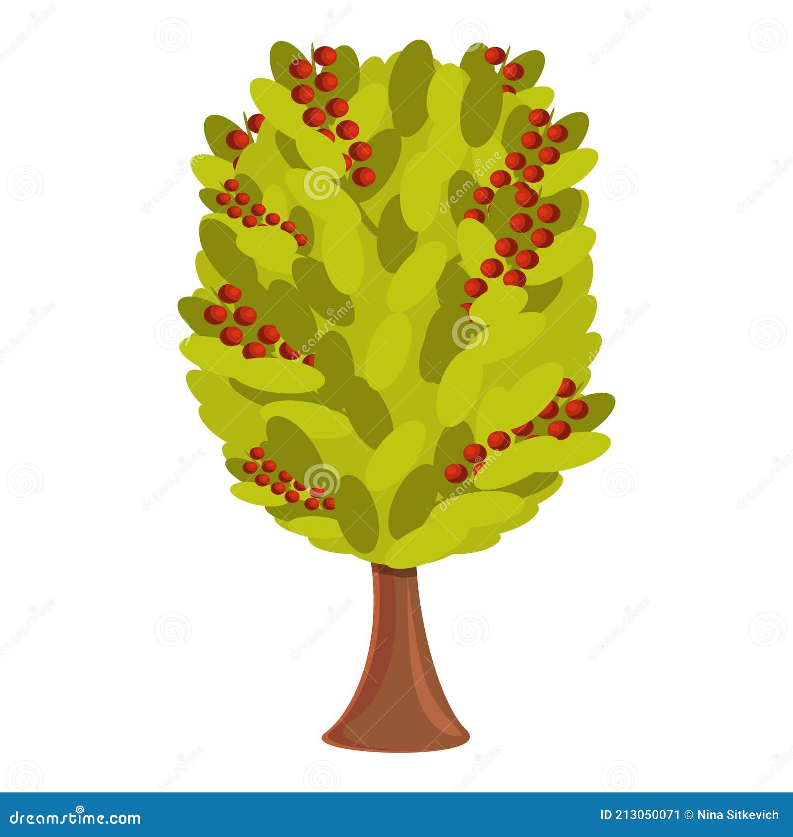 Coffee Tree Icon, Cartoon Style Stock Vector - Illustration of bush ...