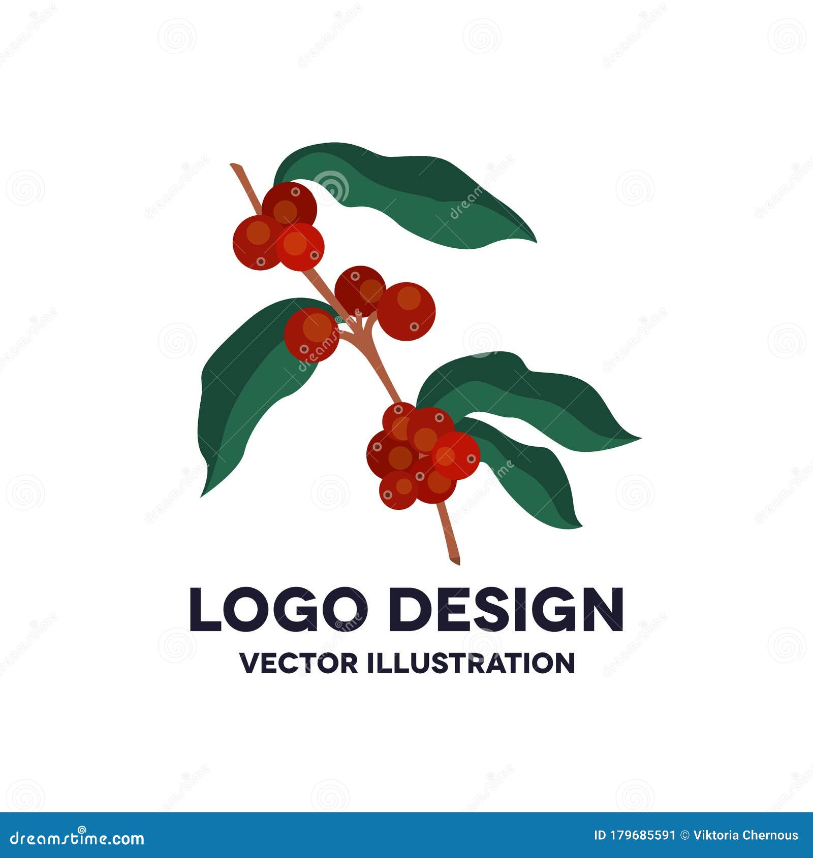 Coffee tree vector icon stock illustration. Illustration of bush ...