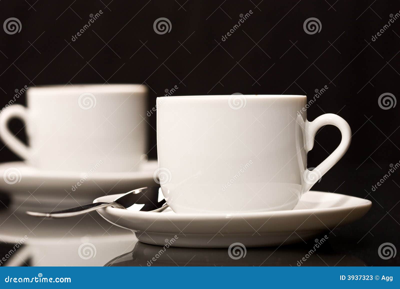 Coffee for two stock image. Image of drink, spoon, restaurant - 3937323