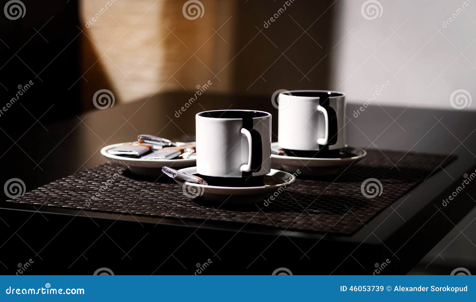 Coffee for Two Persons on the Table Stock Image - Image of space, drink ...