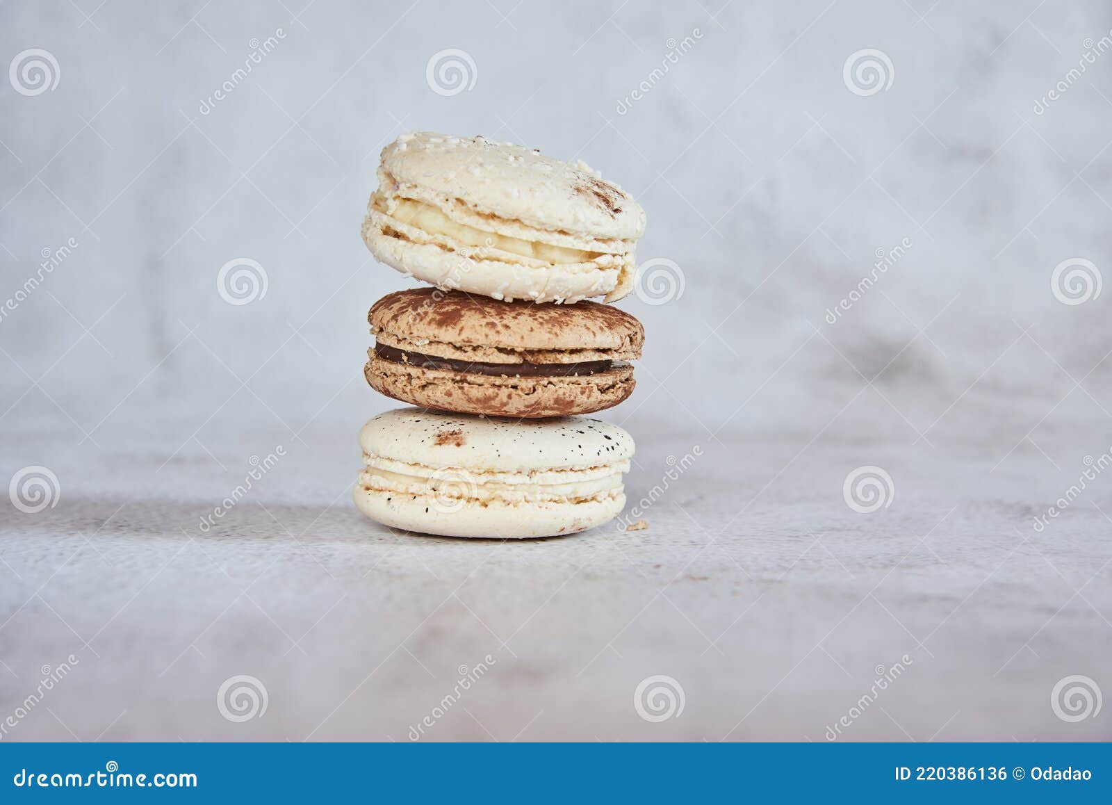 Macaroon Pyramid In Cart On Pink Background Royalty-Free Stock Image ...