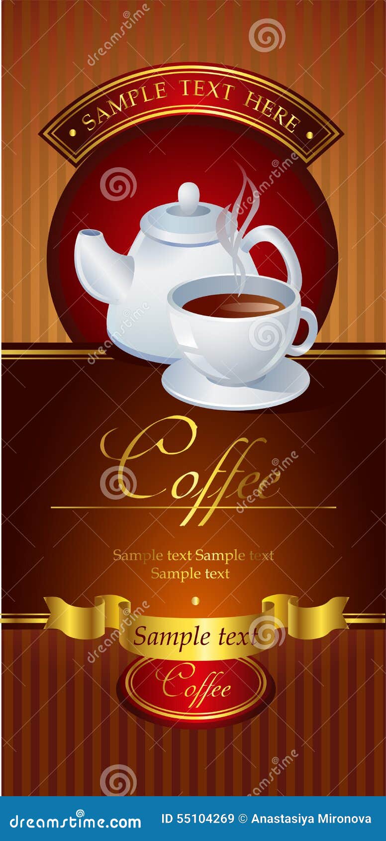 Coffee vector banner stock vector. Illustration of cafe - 55104269