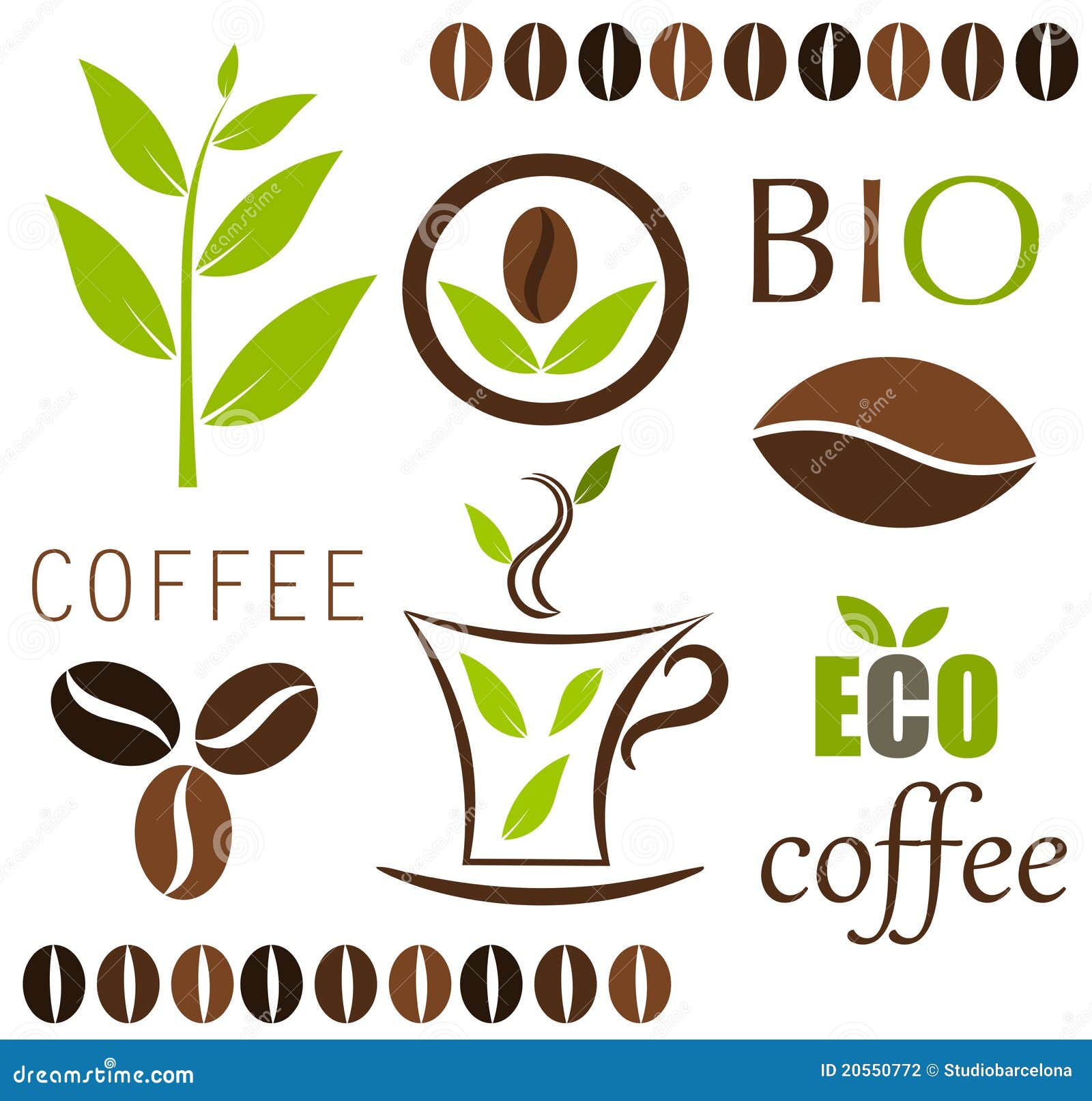 Coffee vector elements stock vector. Illustration of label - 20550772