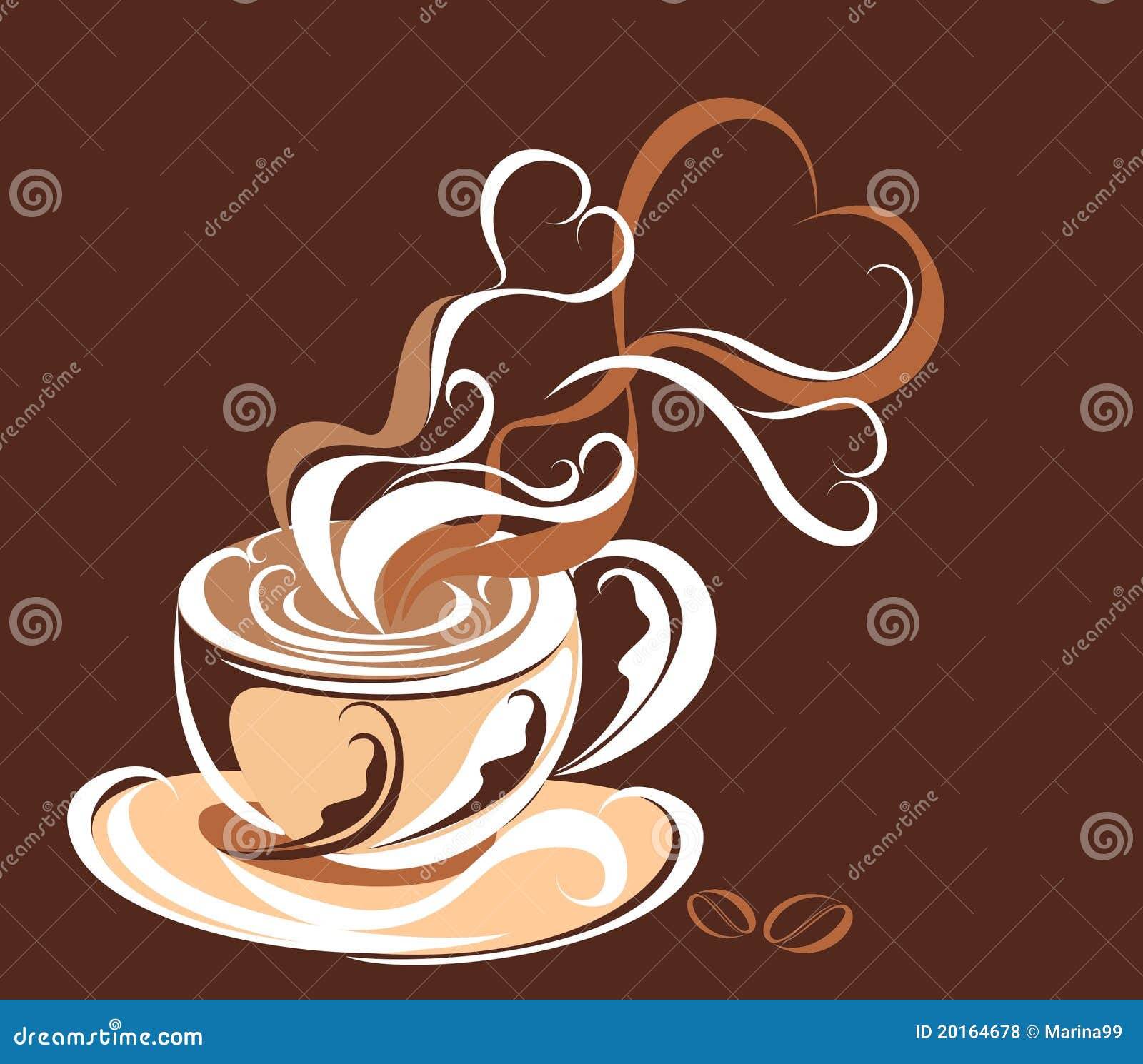 Coffee. Vector Illustration Stock Vector - Illustration of decor, latte ...