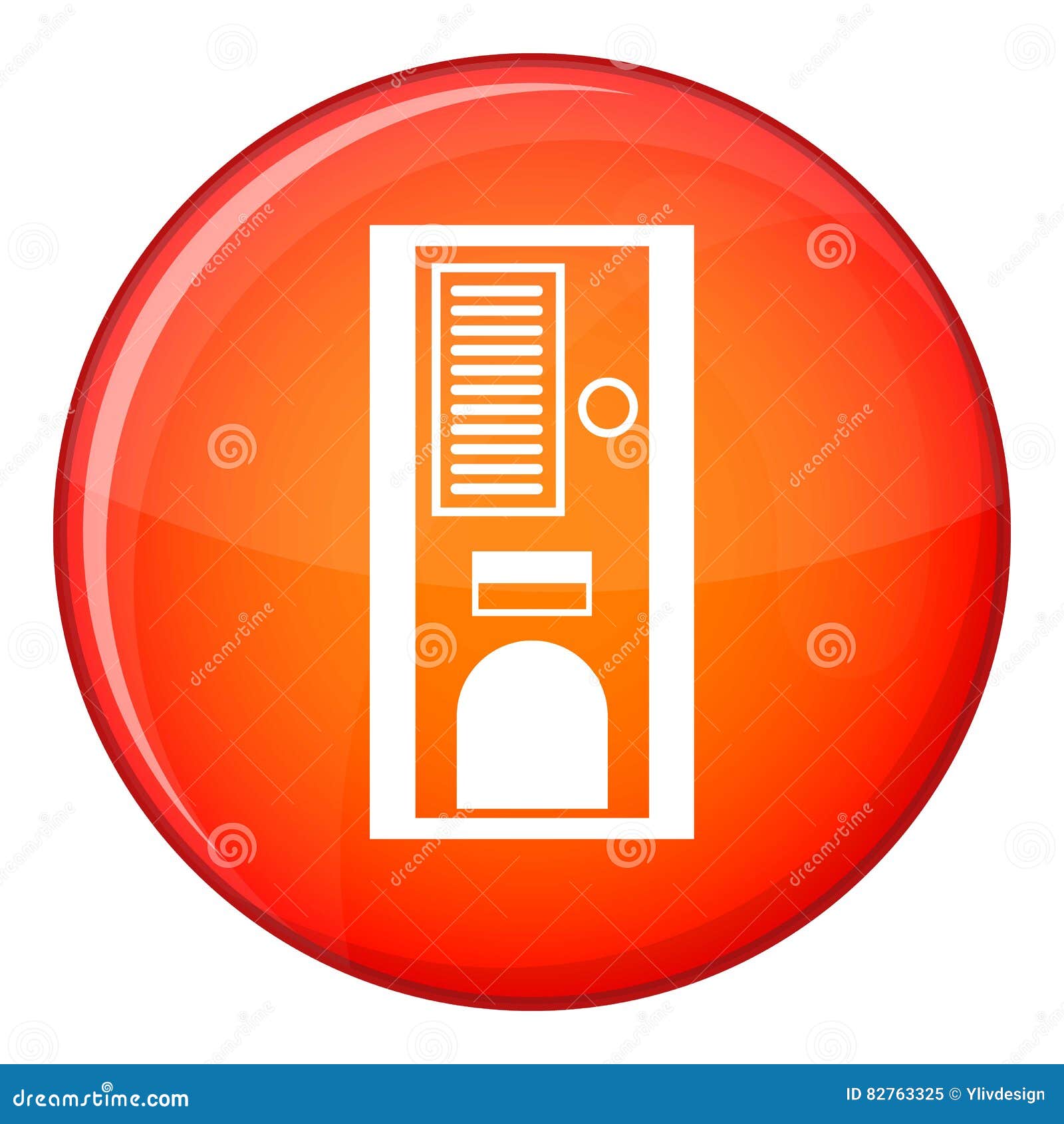Coffee Vending Machine Icon, Flat Style Stock Vector - Illustration of ...