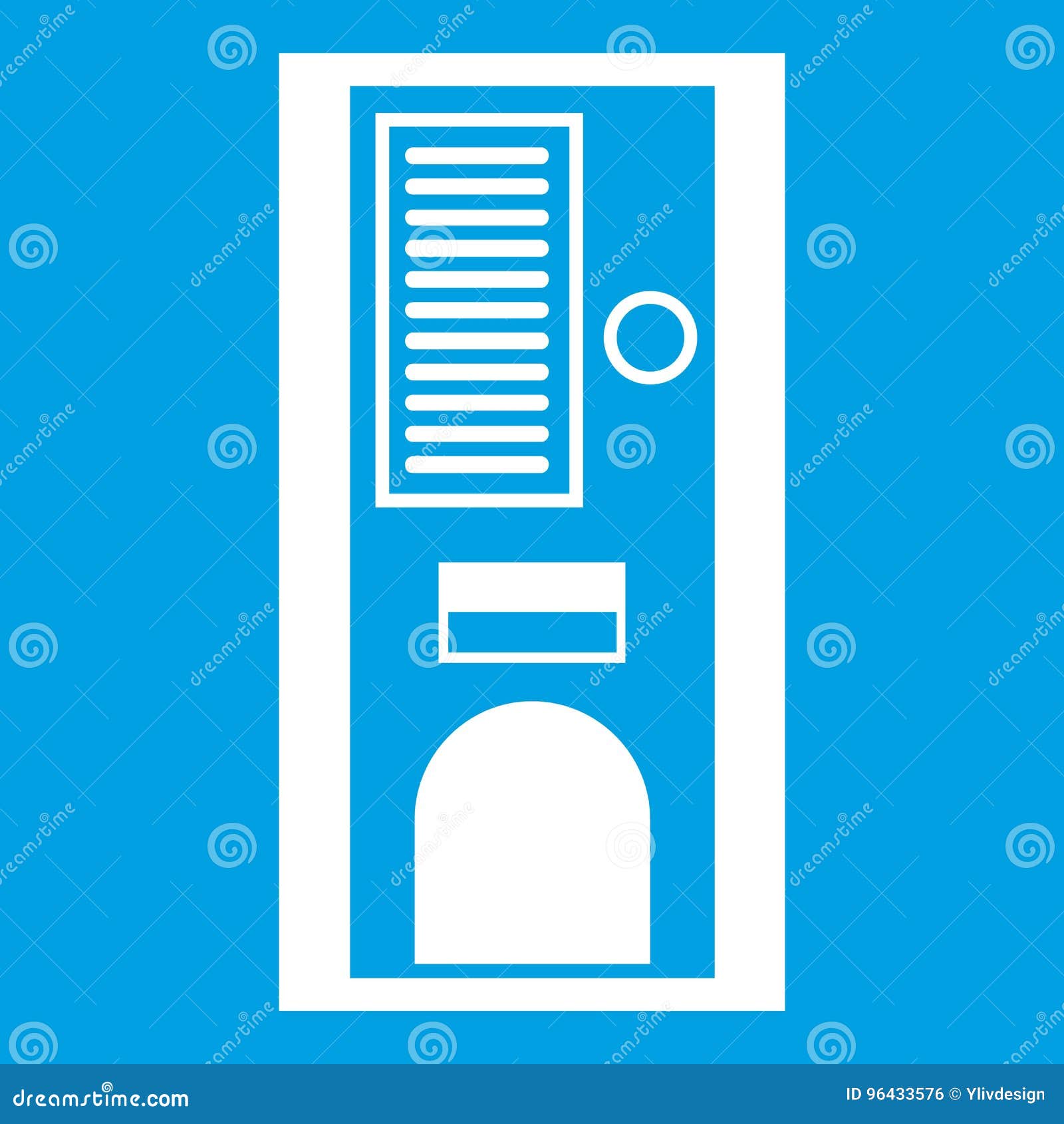 Coffee Vending Machine Icon White Stock Vector - Illustration of ...