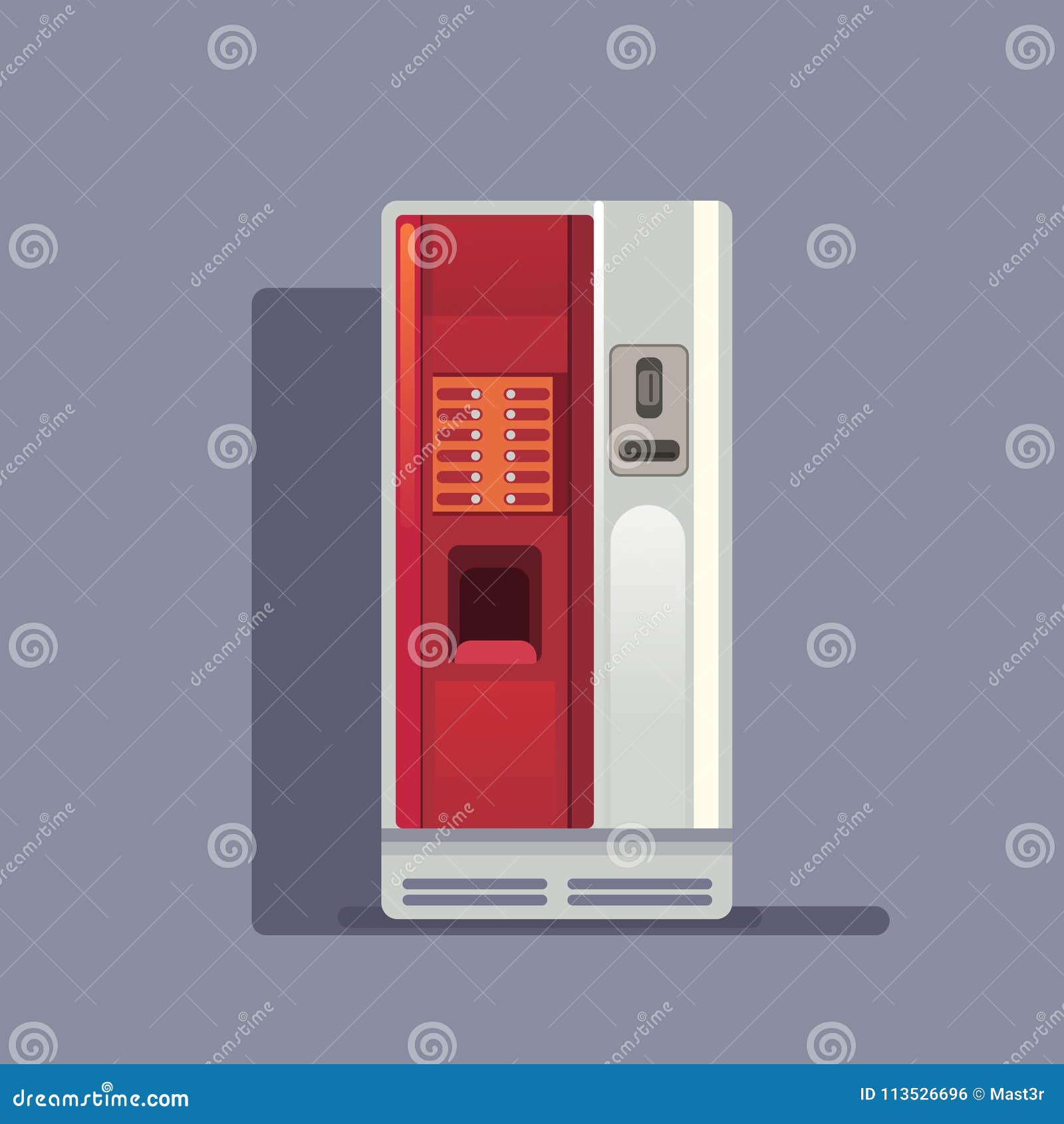 Coffee Vending Machine Realistic on Grey Background Isolated Stock ...