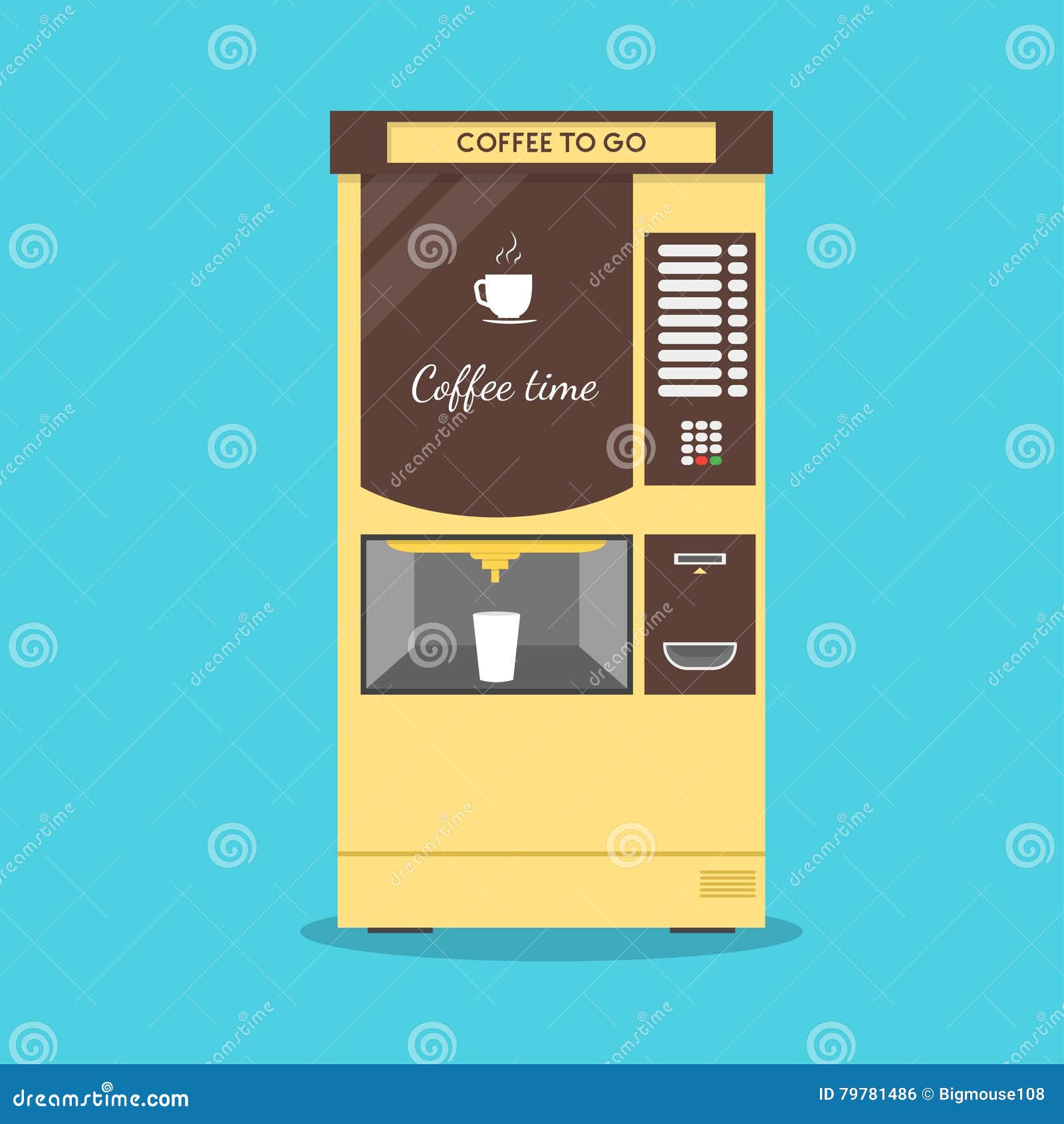 Coffee Vending Machine. Vector Stock Vector - Illustration of icon ...