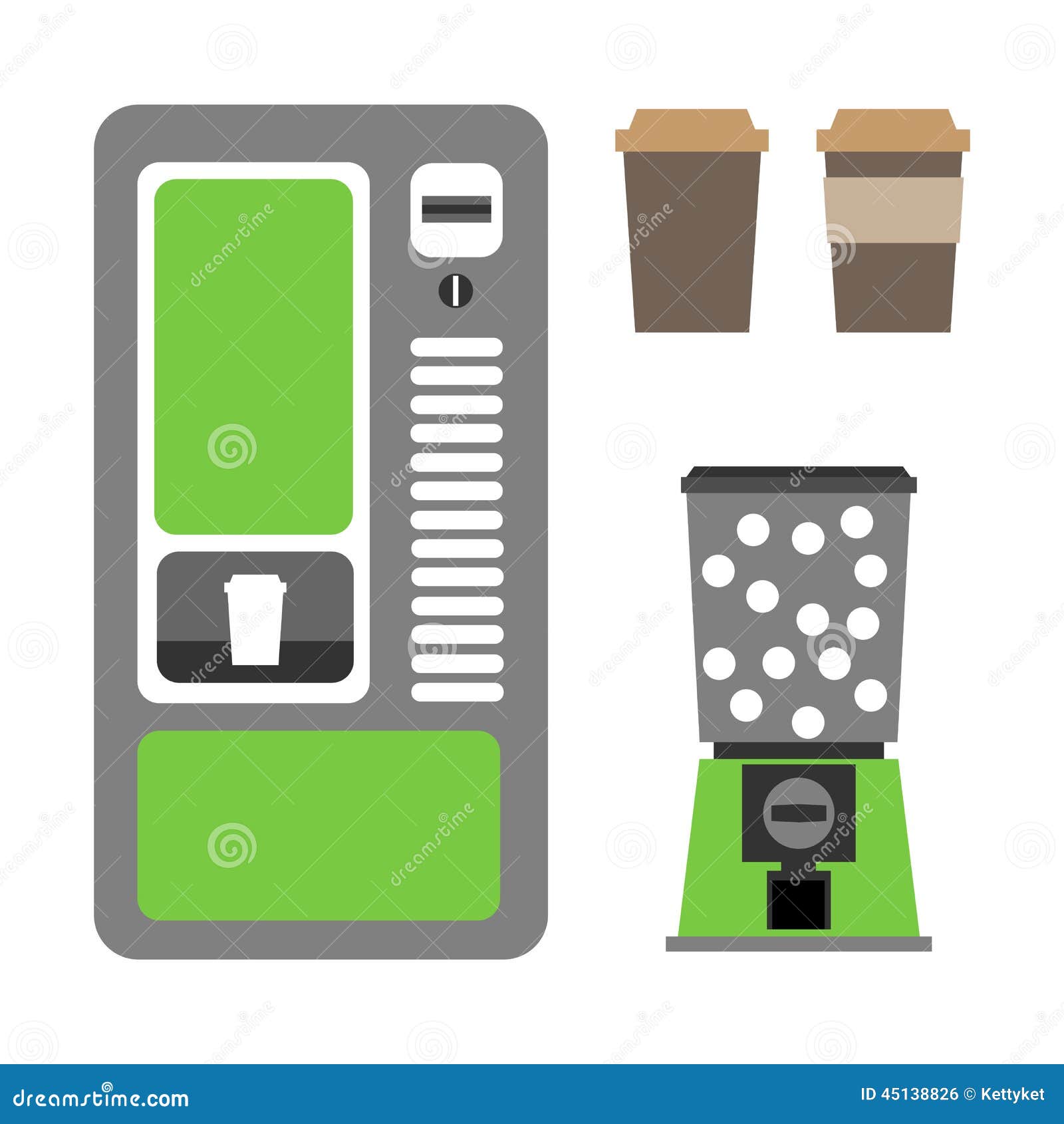 Coffee vending stock vector. Illustration of machine - 45138826