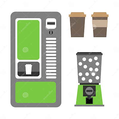 Coffee vending stock vector. Illustration of machine - 45138826