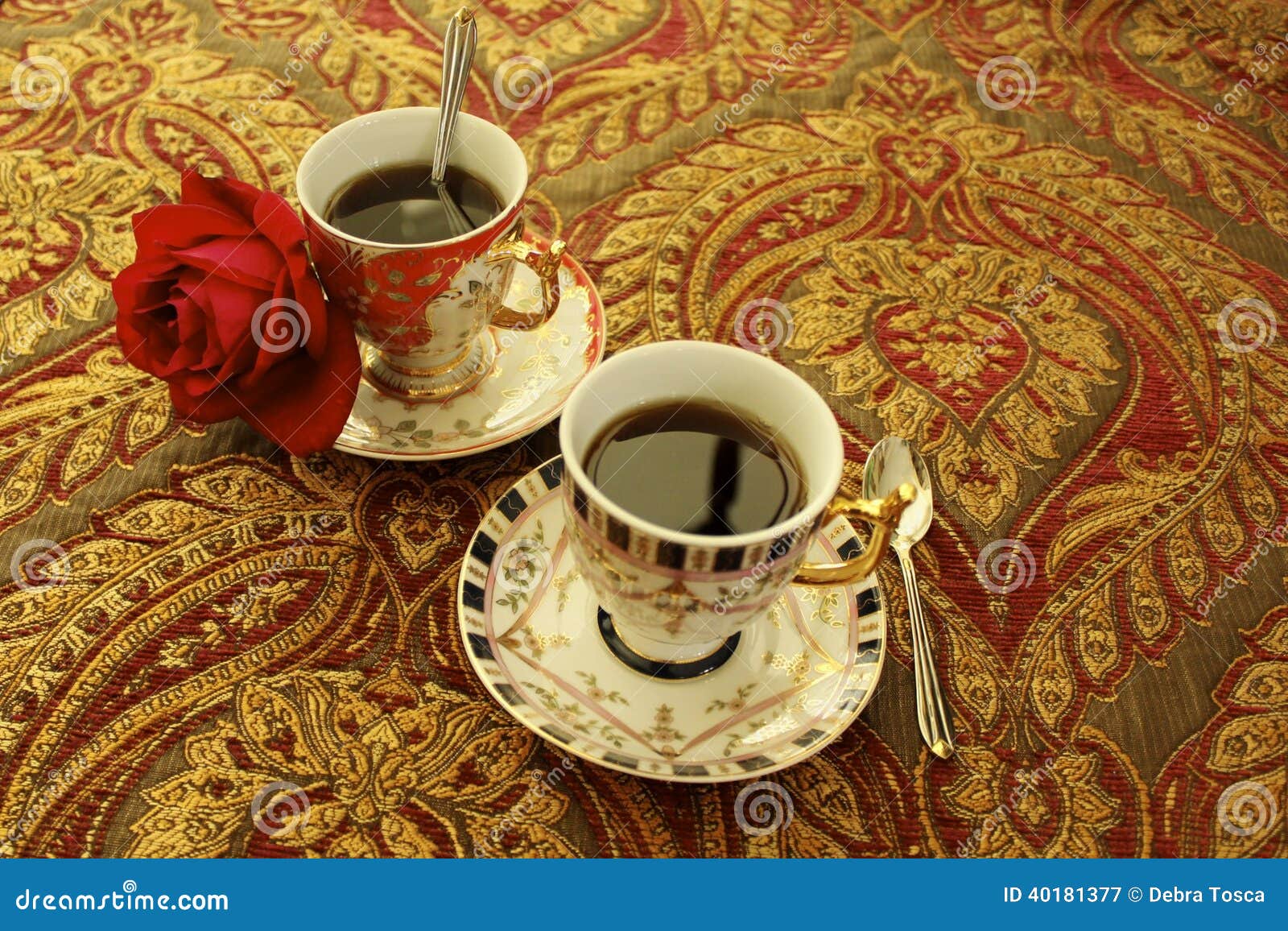 Coffee victorian cups stock image. Image of breakfast - 40181377