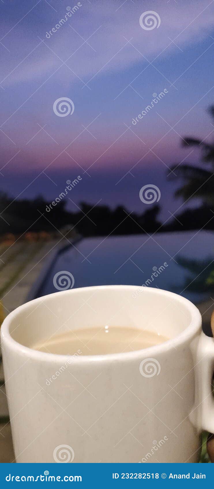 Coffee with View Beautiful Thought Stock Photo - Image of subjective ...