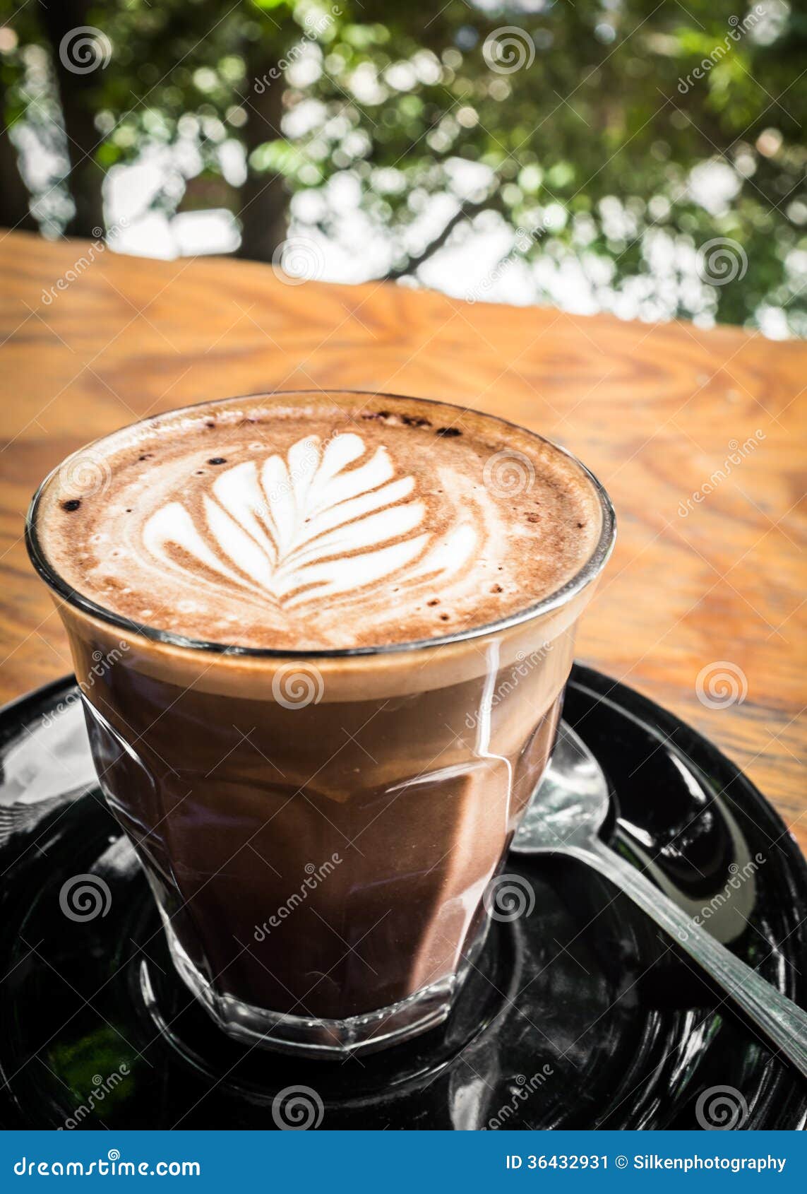Coffee with a View stock image. Image of tree, cappuccino - 36432931