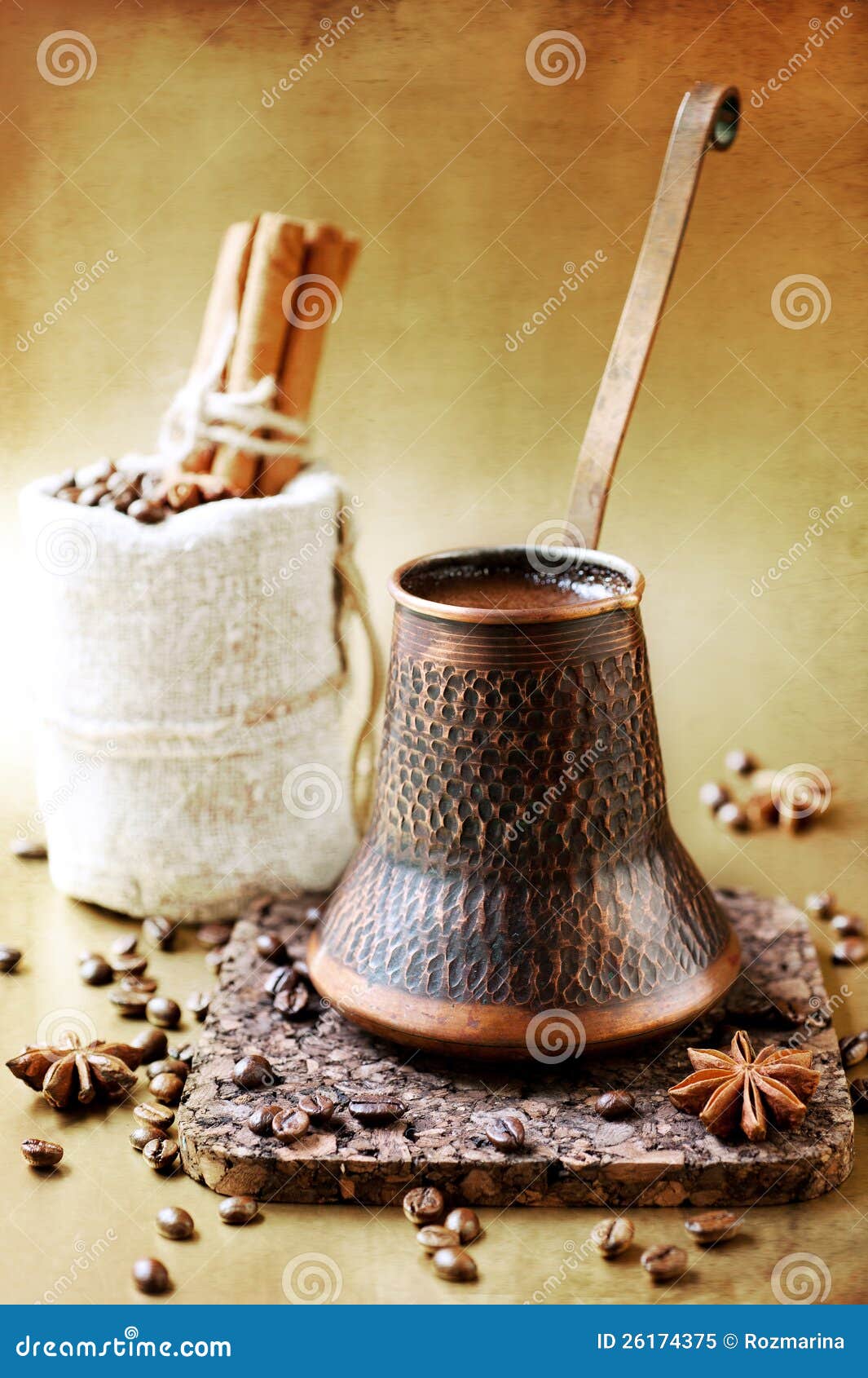 Coffee in vintage style stock image. Image of spice, decoration - 26174375